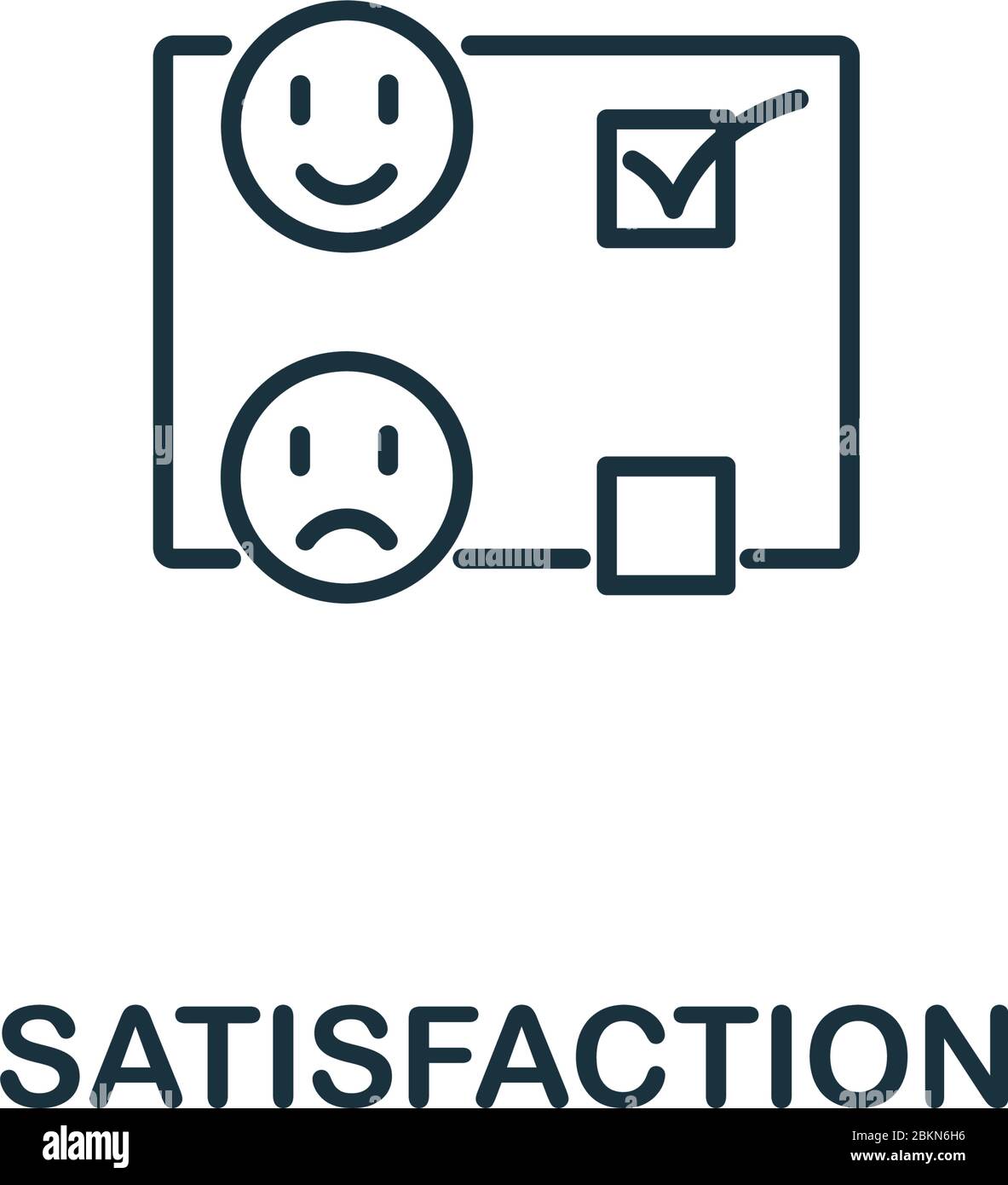 Satisfaction icon from customer service collection. Simple line element ...