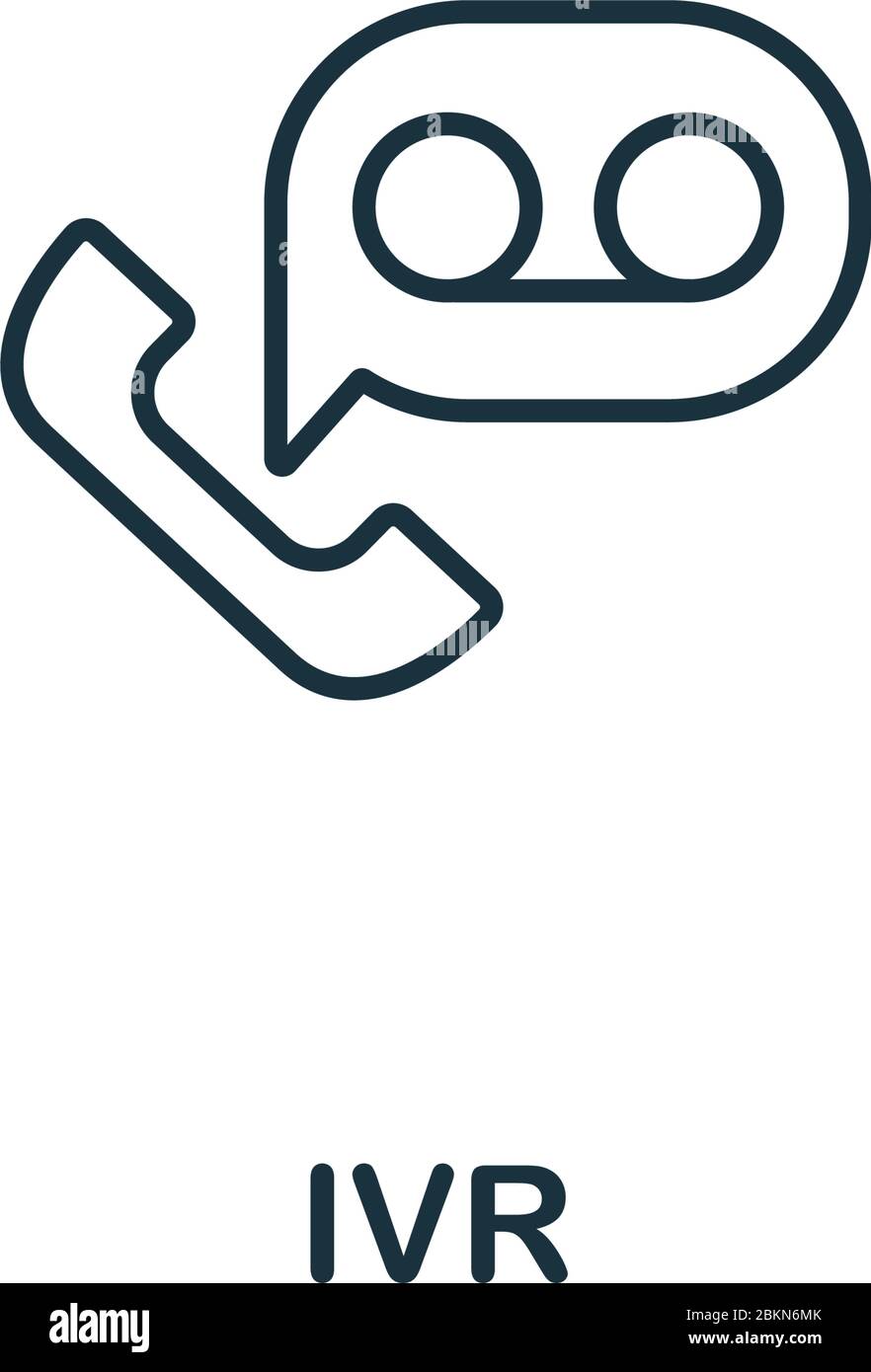 Ivr icon from customer service collection. Simple line element Ivr ...