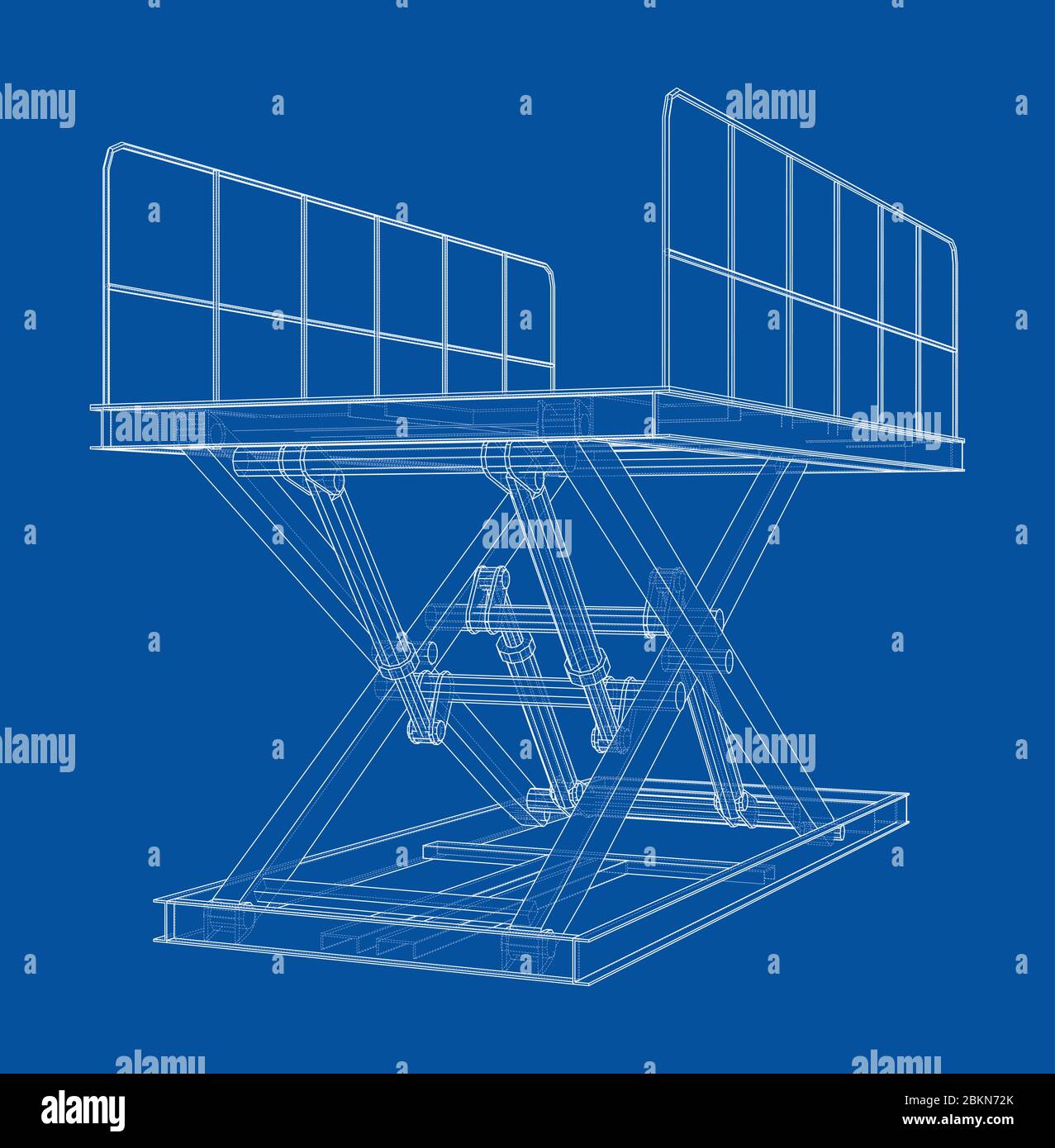Scissors lift concept outline. Vector Stock Vector Image & Art - Alamy