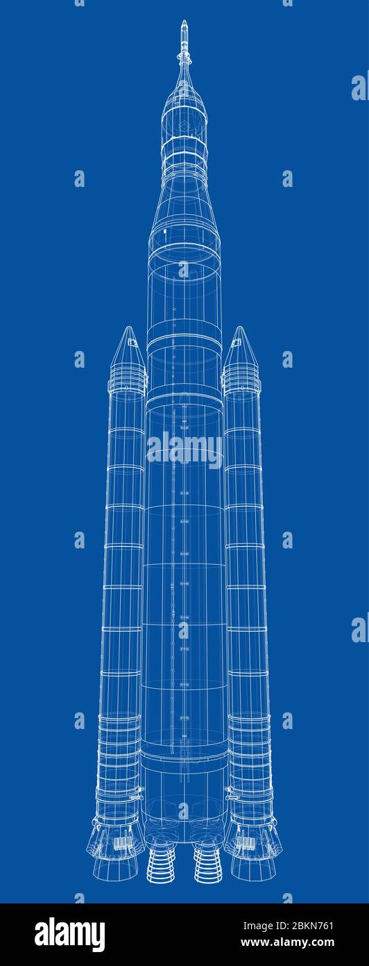 Space rocket concept outline. Vector Stock Vector Image & Art - Alamy