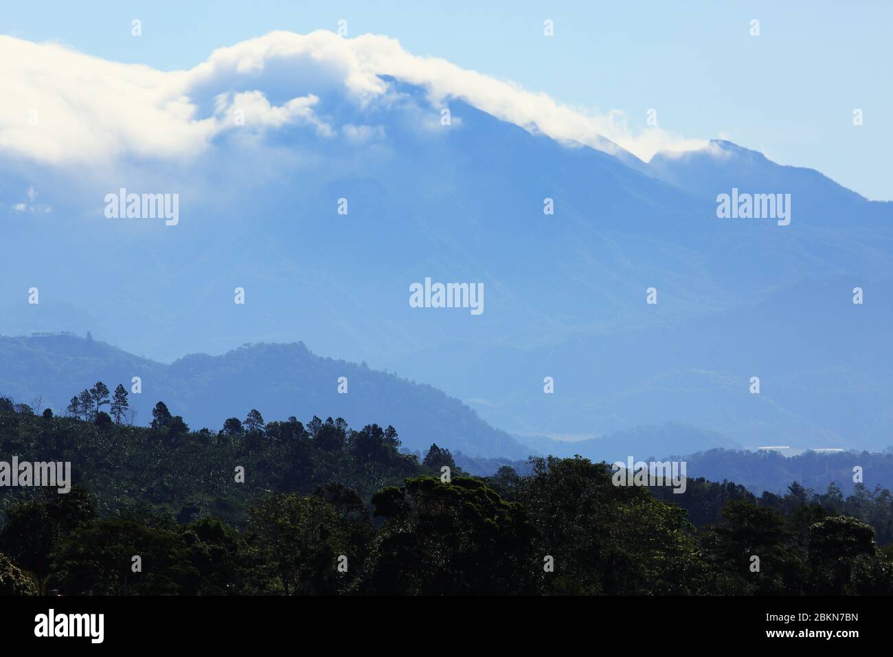 Talamanca mountain range and La Amistad National Park seen from San ...