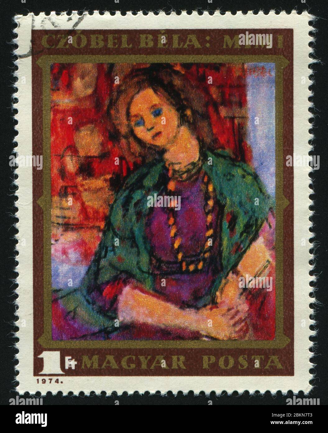 HUNGARY -CIRCA 1974: Mimi, by Bela Czobel, circa 1974 Stock Photo - Alamy