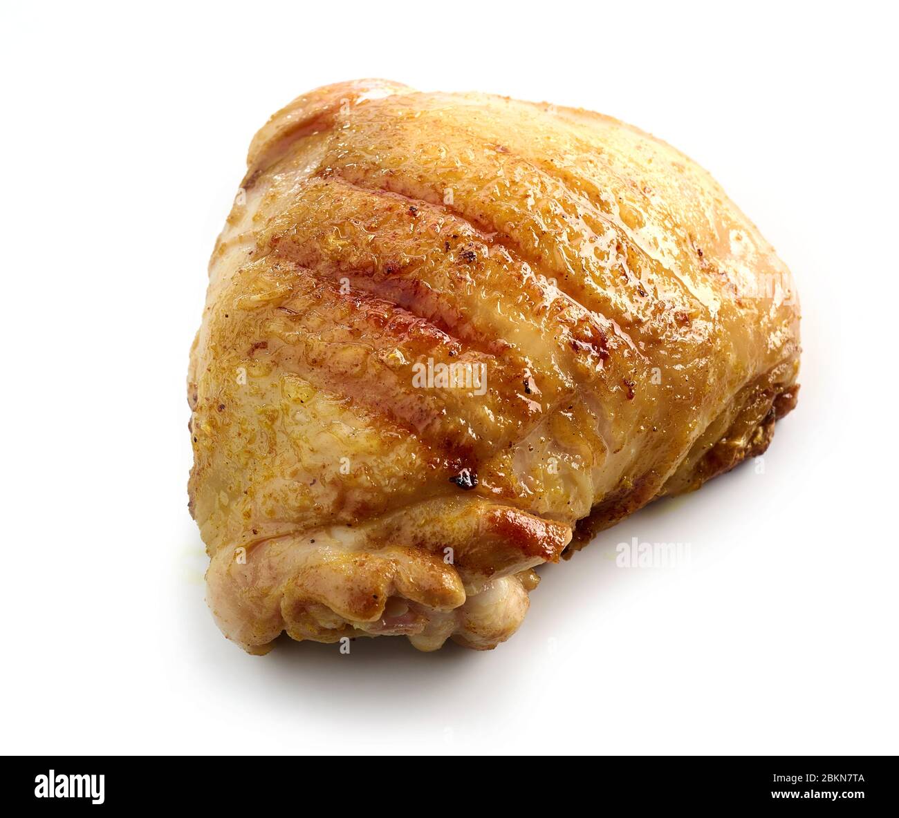 grilled chicken ham meat isolated on white background Stock Photo - Alamy