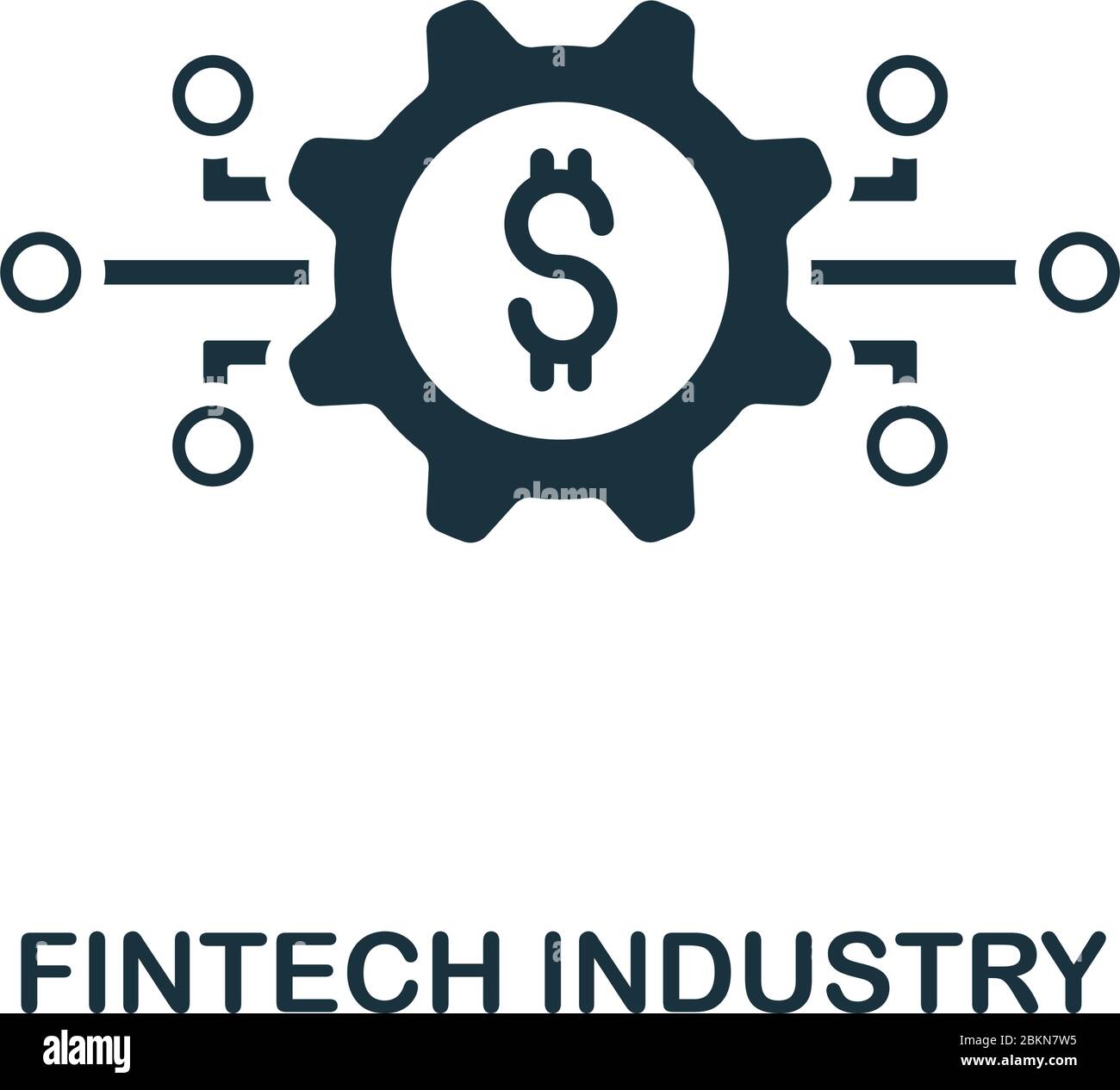 Fintech Industry icon. Simple line element Fintech Industry symbol for ...