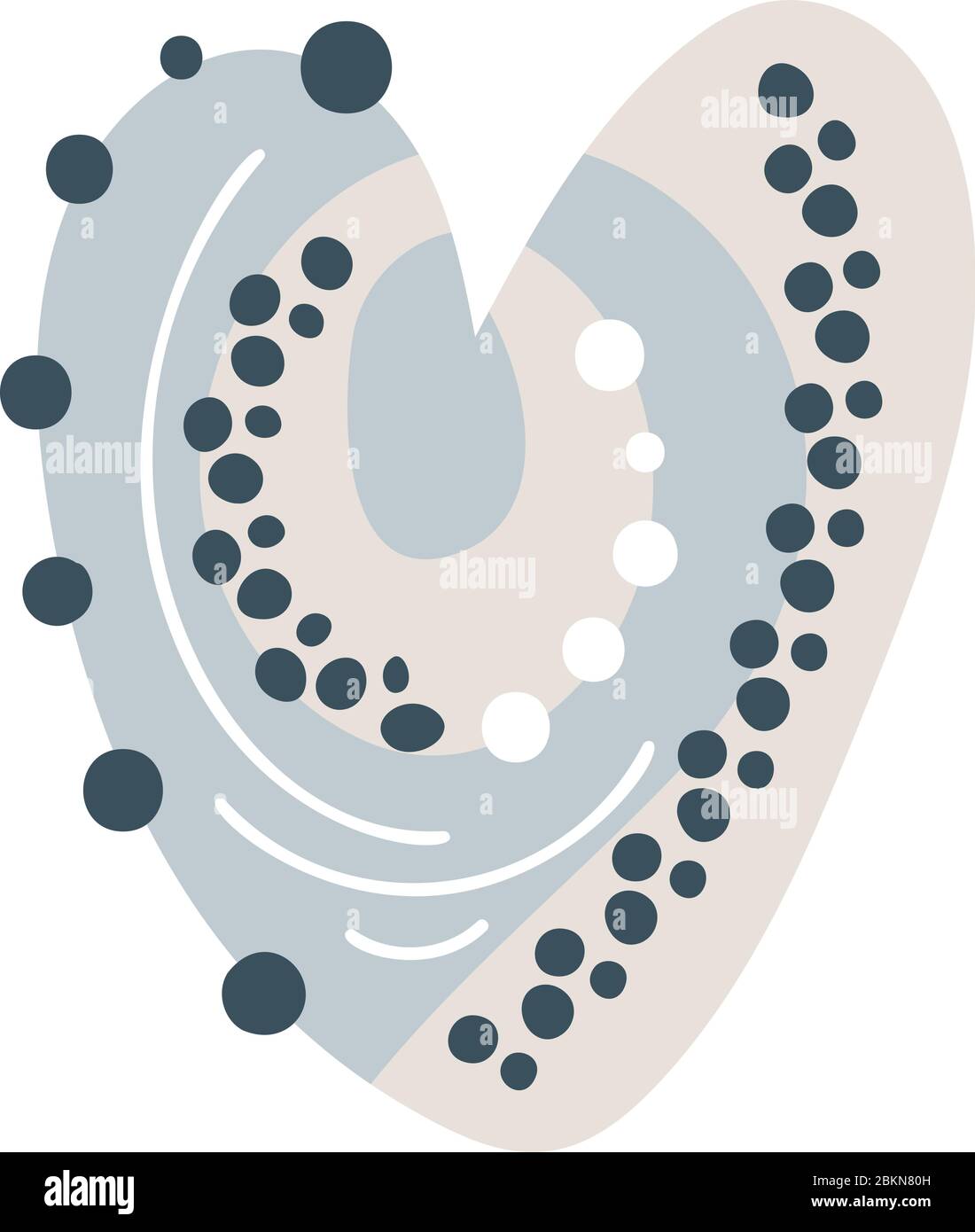 Vector Childish hand drawn heart. Creative scandinavian kids element of ...