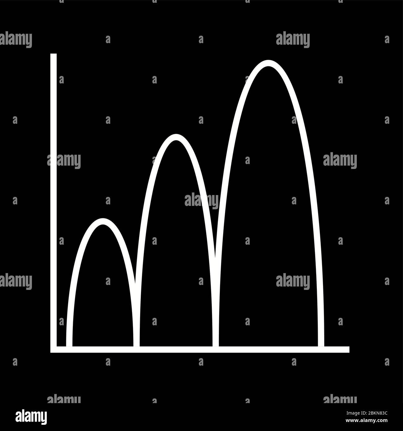 Bell shaped graph vector line icon Stock Vector Image & Art - Alamy