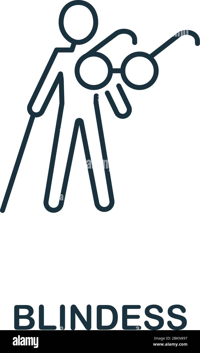 Blindness icon. Simple line element Blindness symbol for templates, web ...