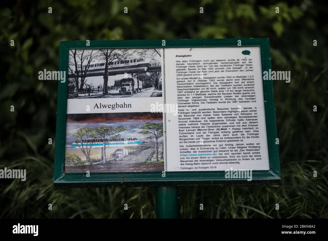 "Alwegbahn" a then planned railroad in Germany in the 50s Stock Photo ...