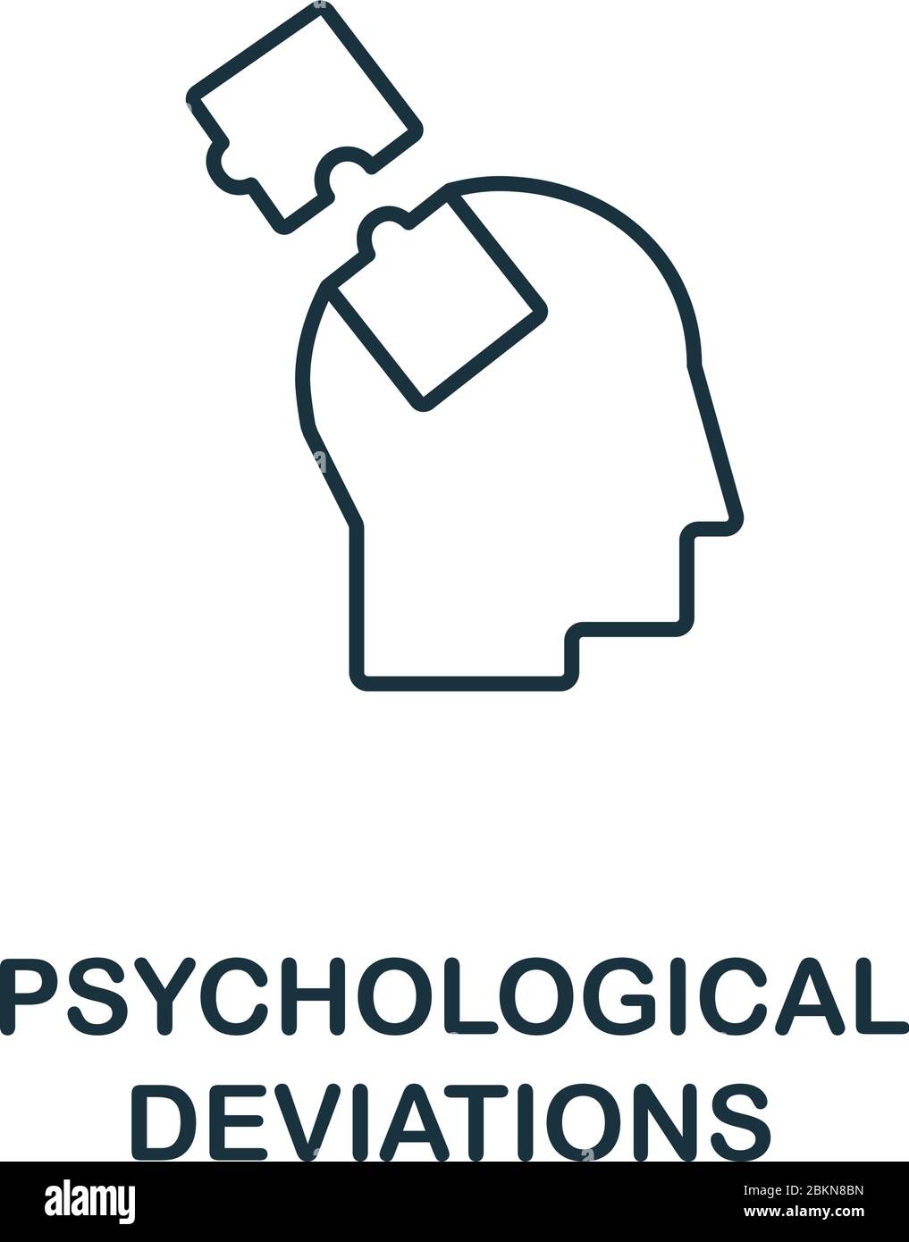 Psychological icon. Simple line element Psychological symbol for ...