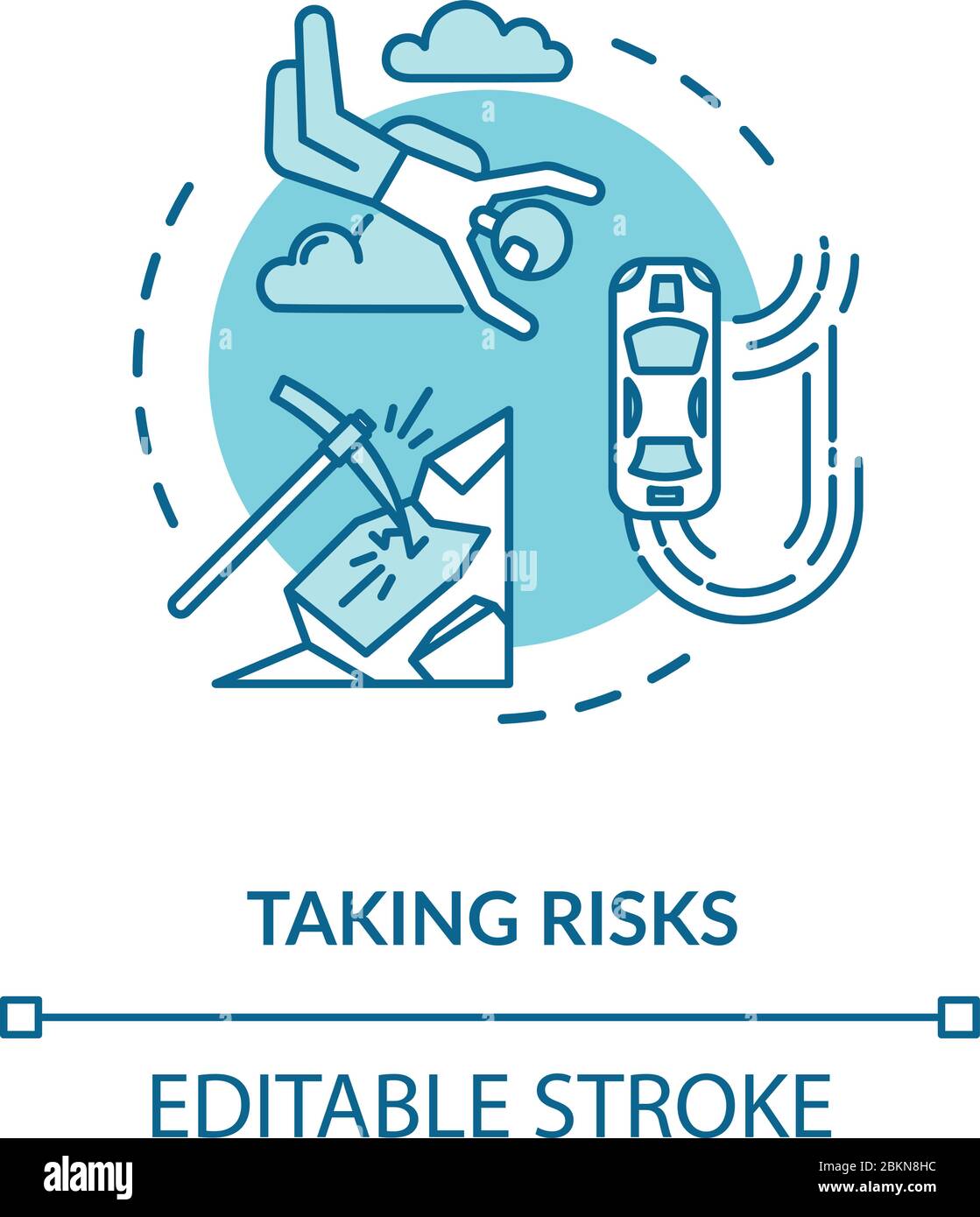 Taking risks concept icon Stock Vector Image & Art - Alamy