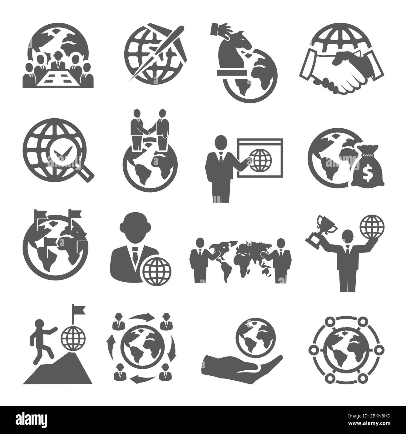 Vector icons global investment Stock Vector Images - Alamy