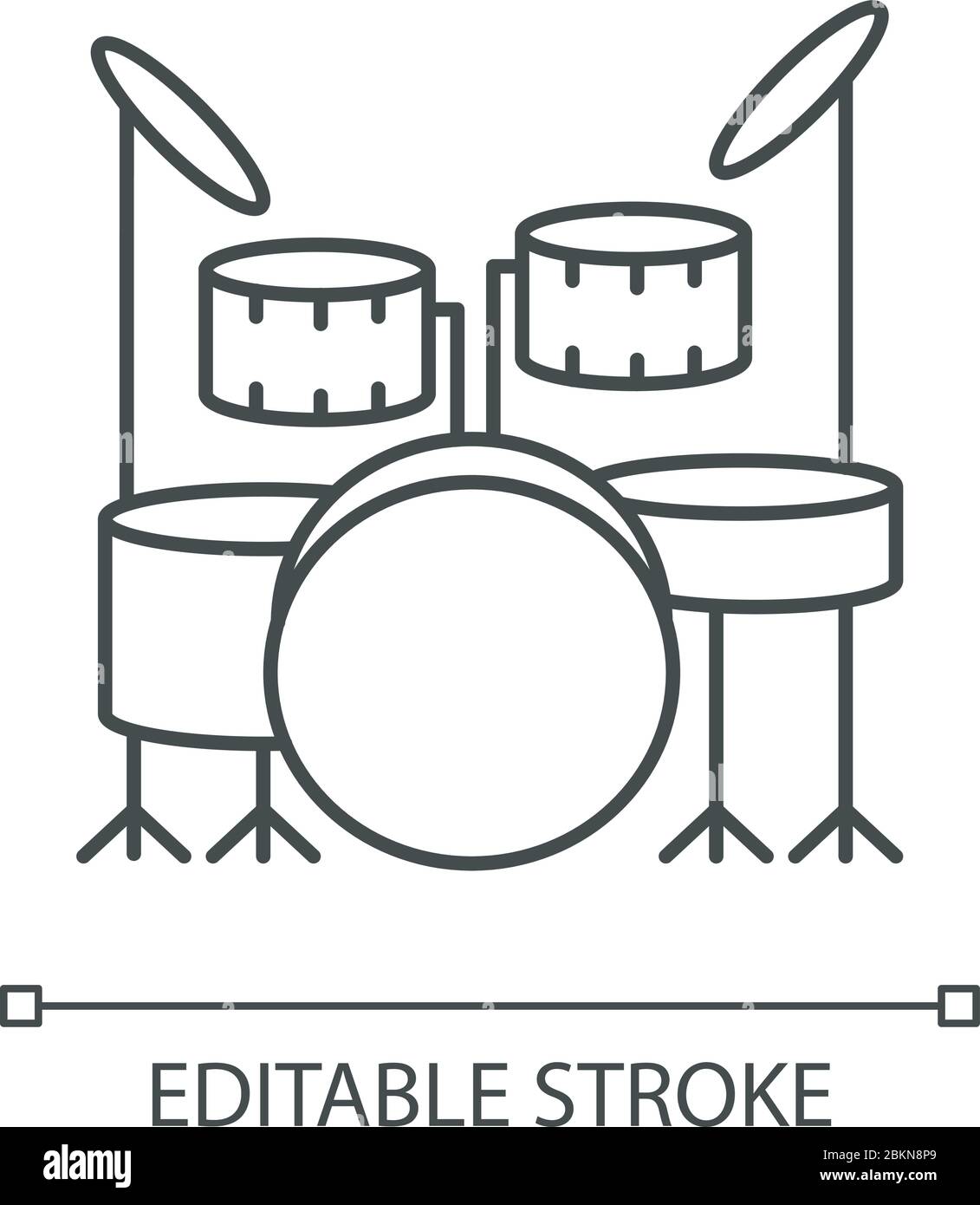Broken Drum Set Drawing