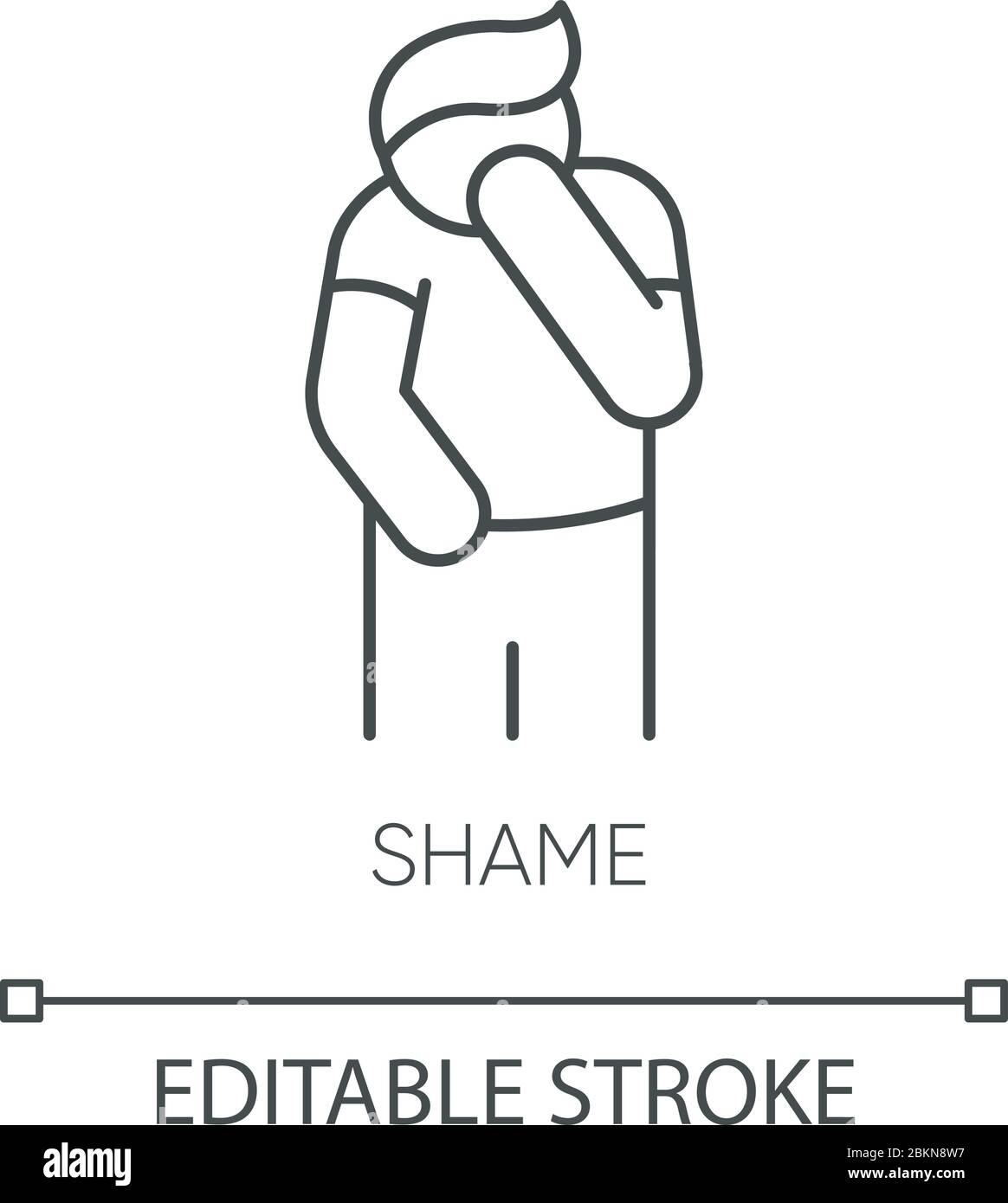 Shame pixel perfect linear icon Stock Vector Image & Art - Alamy