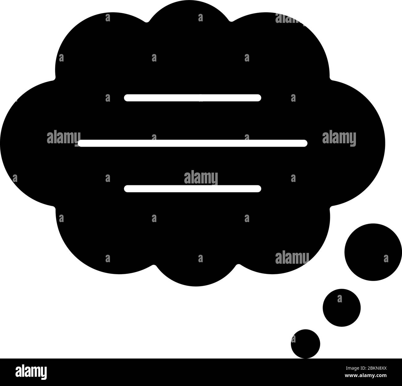 Thought bubble black glyph icon Stock Vector Image & Art - Alamy