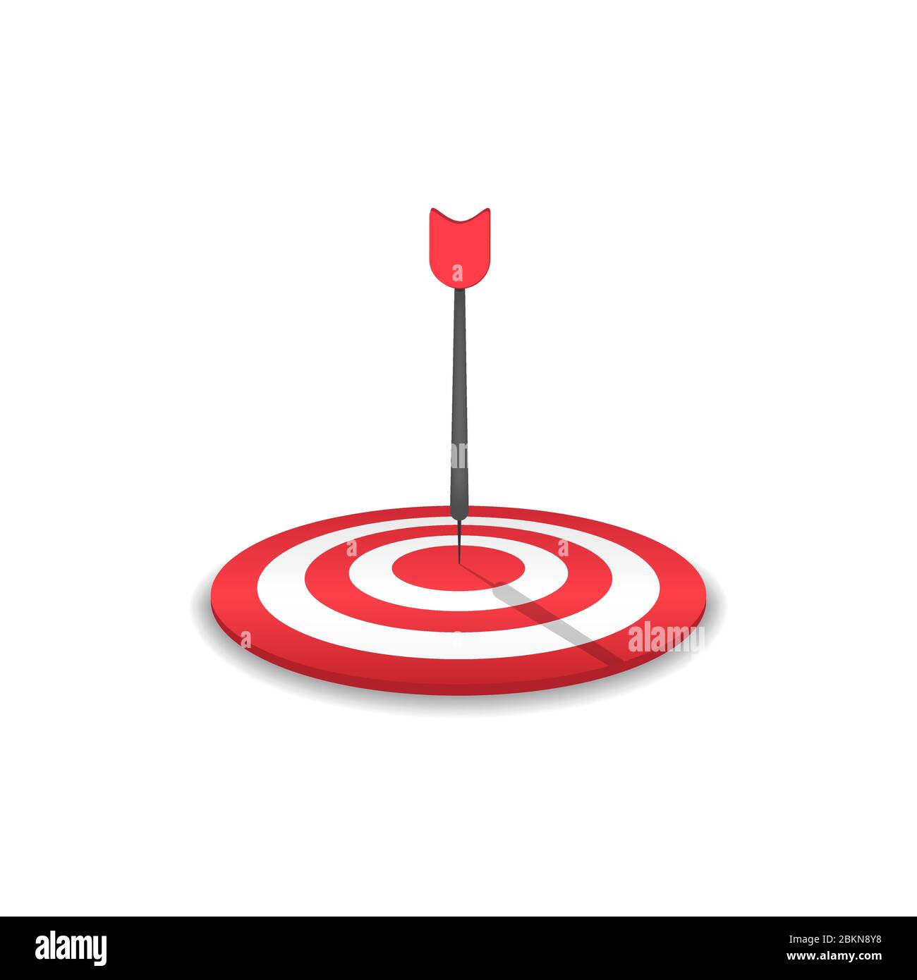 Arrow hitting the bullseye Stock Vector Images - Alamy