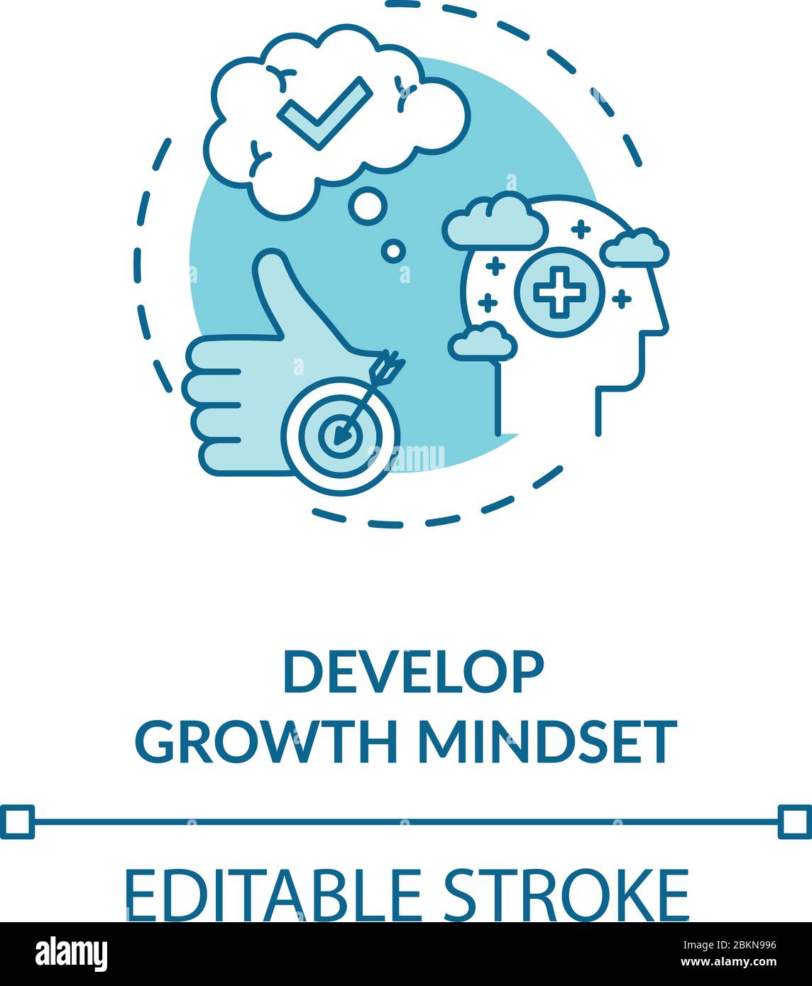 Develop growth mindset concept icon Stock Vector Image & Art - Alamy