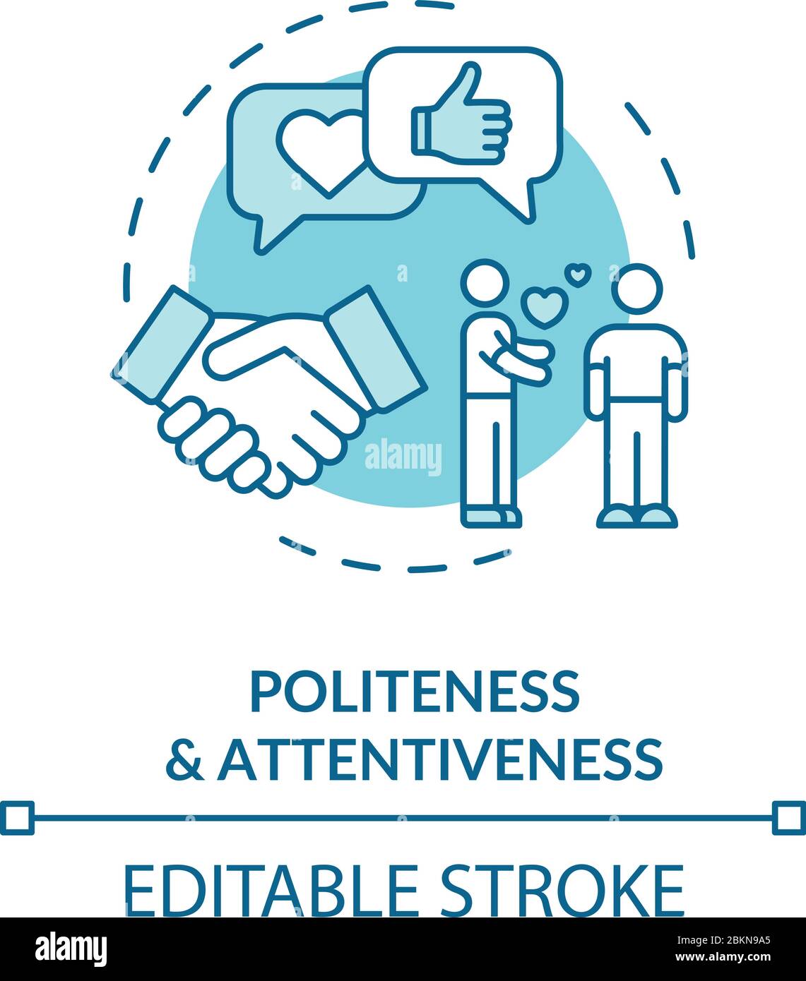 Politeness and attentiveness concept icon Stock Vector Image & Art - Alamy