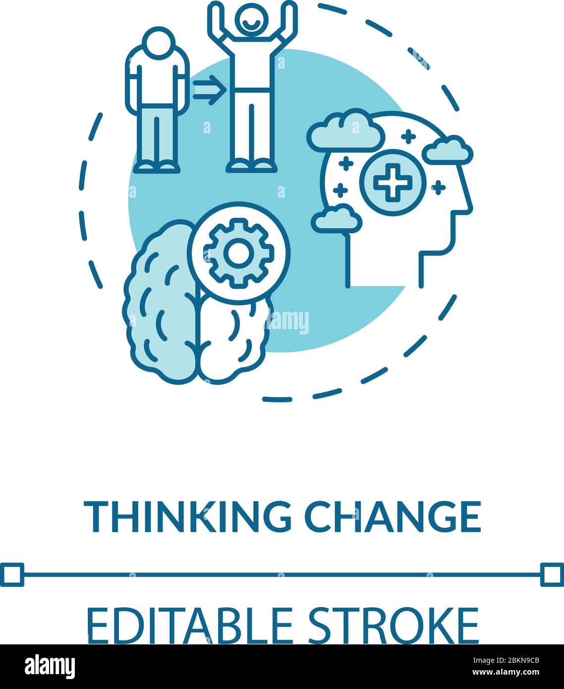 Thinking change concept icon Stock Vector Image & Art - Alamy