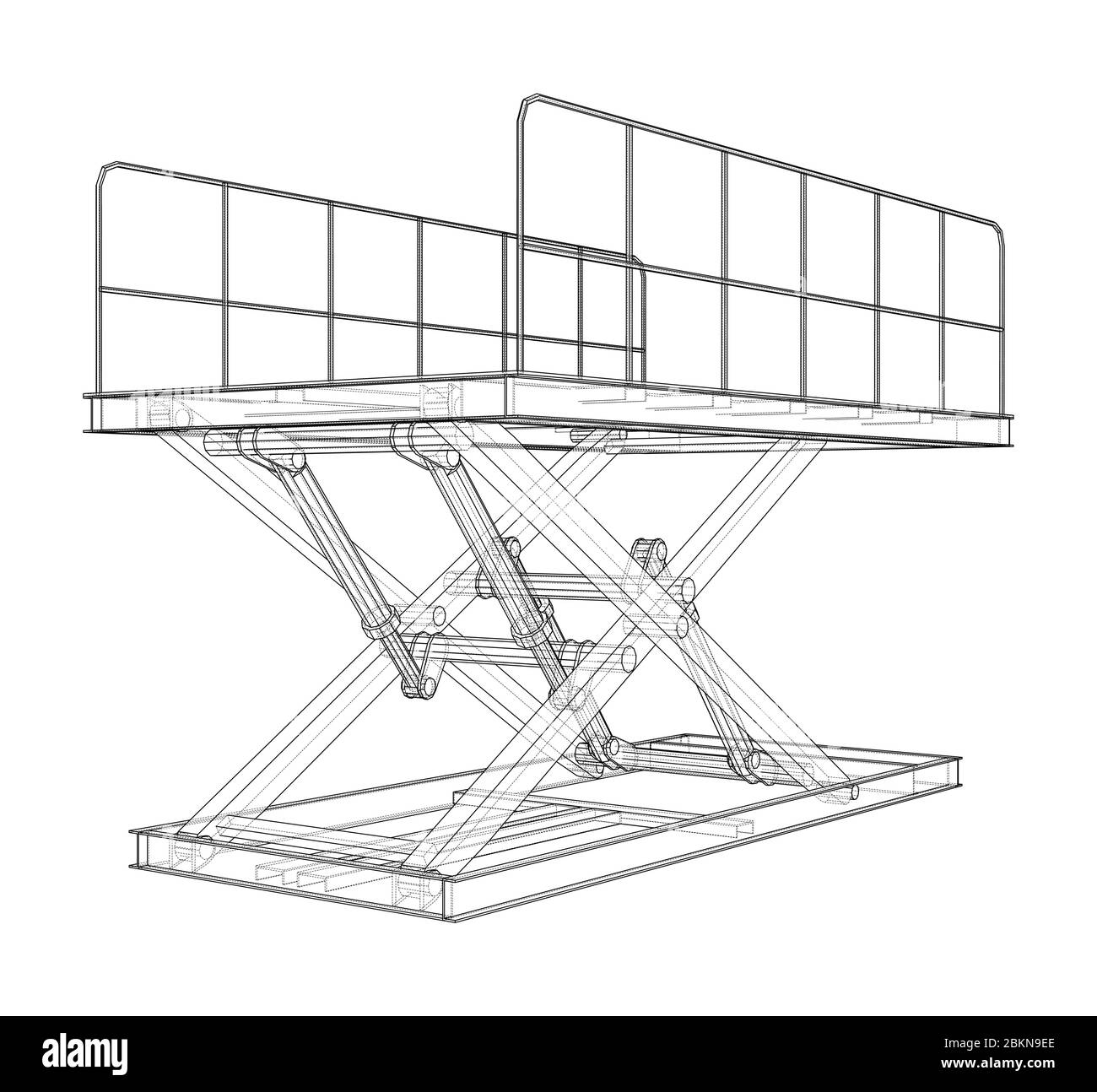 Scissors lift concept outline. Vector Stock Vector Image & Art - Alamy