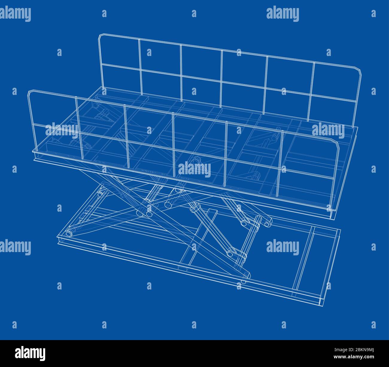 Scissors lift concept outline. Vector Stock Vector Image & Art - Alamy