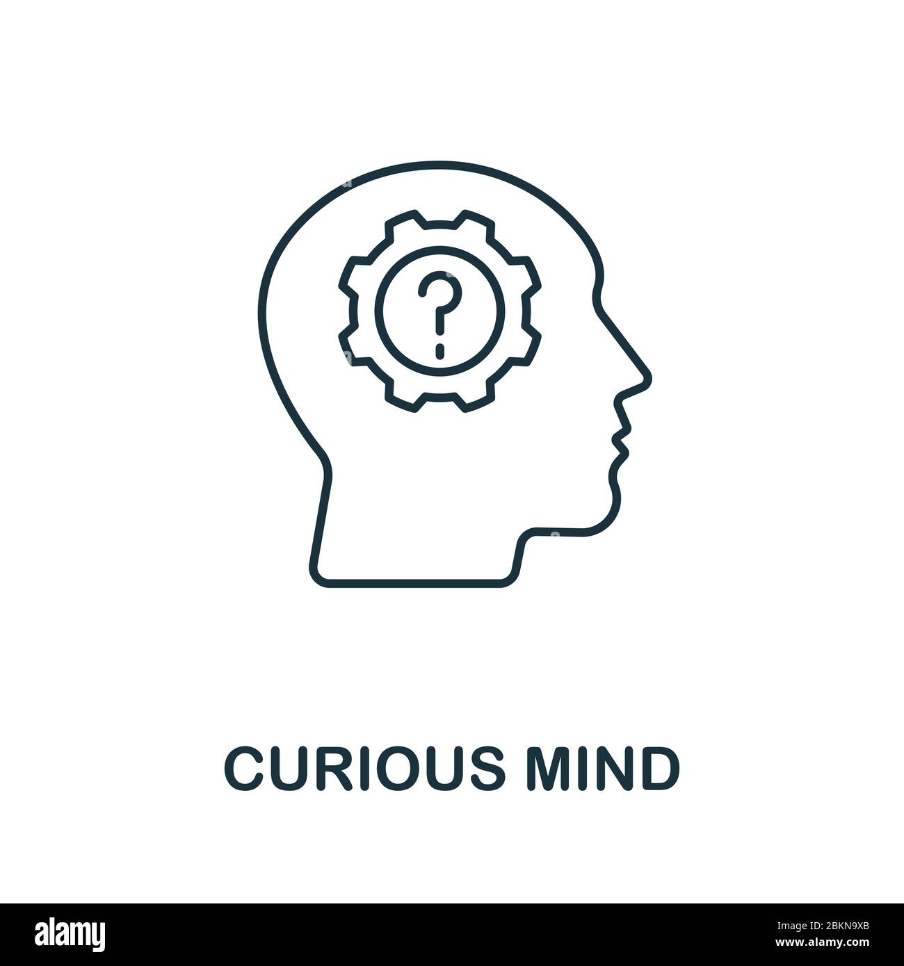 Curious Mind icon from personality collection. Simple line Curious Mind ...
