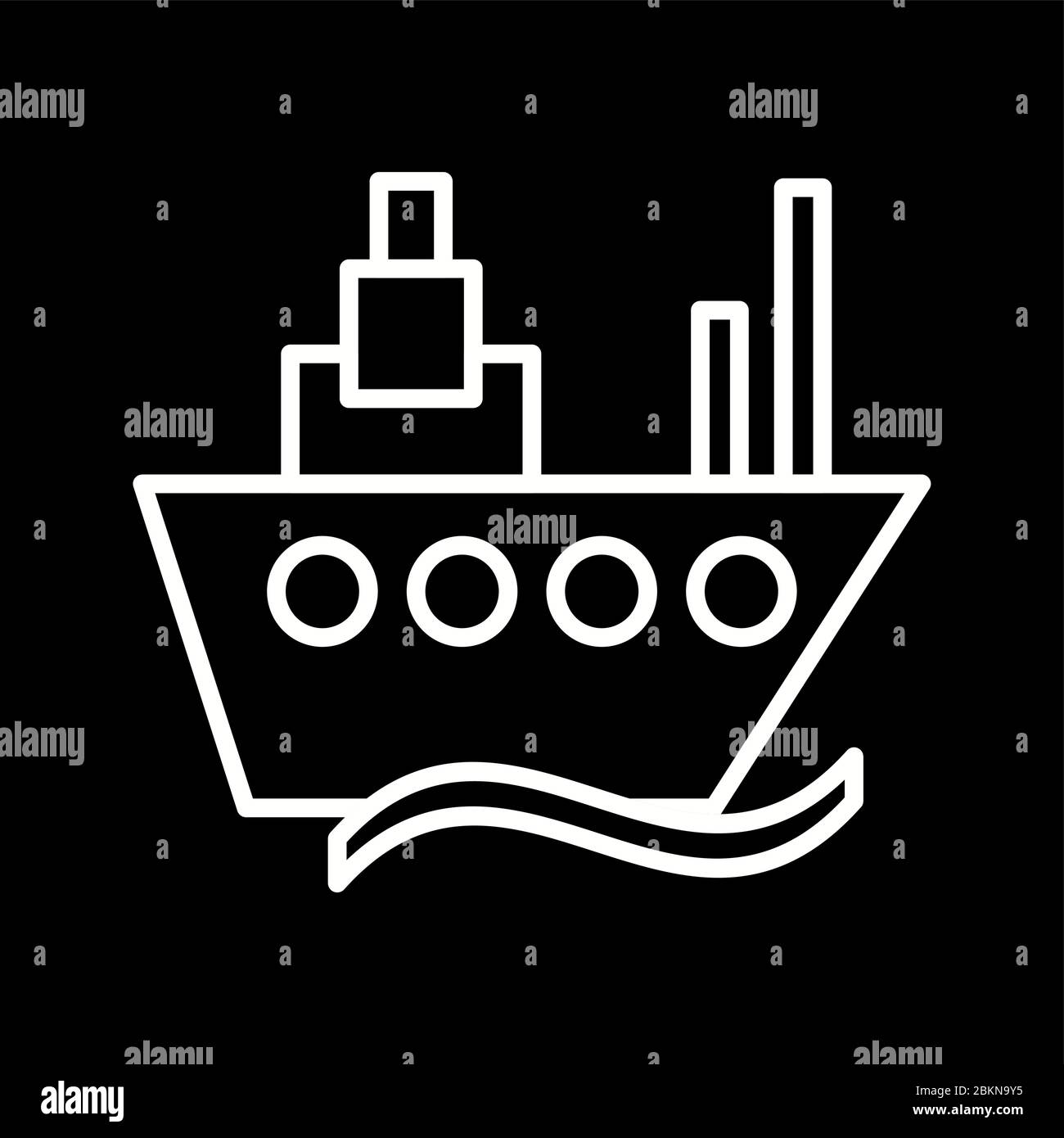Beautiful Ship Vector line icon Stock Vector Image & Art - Alamy
