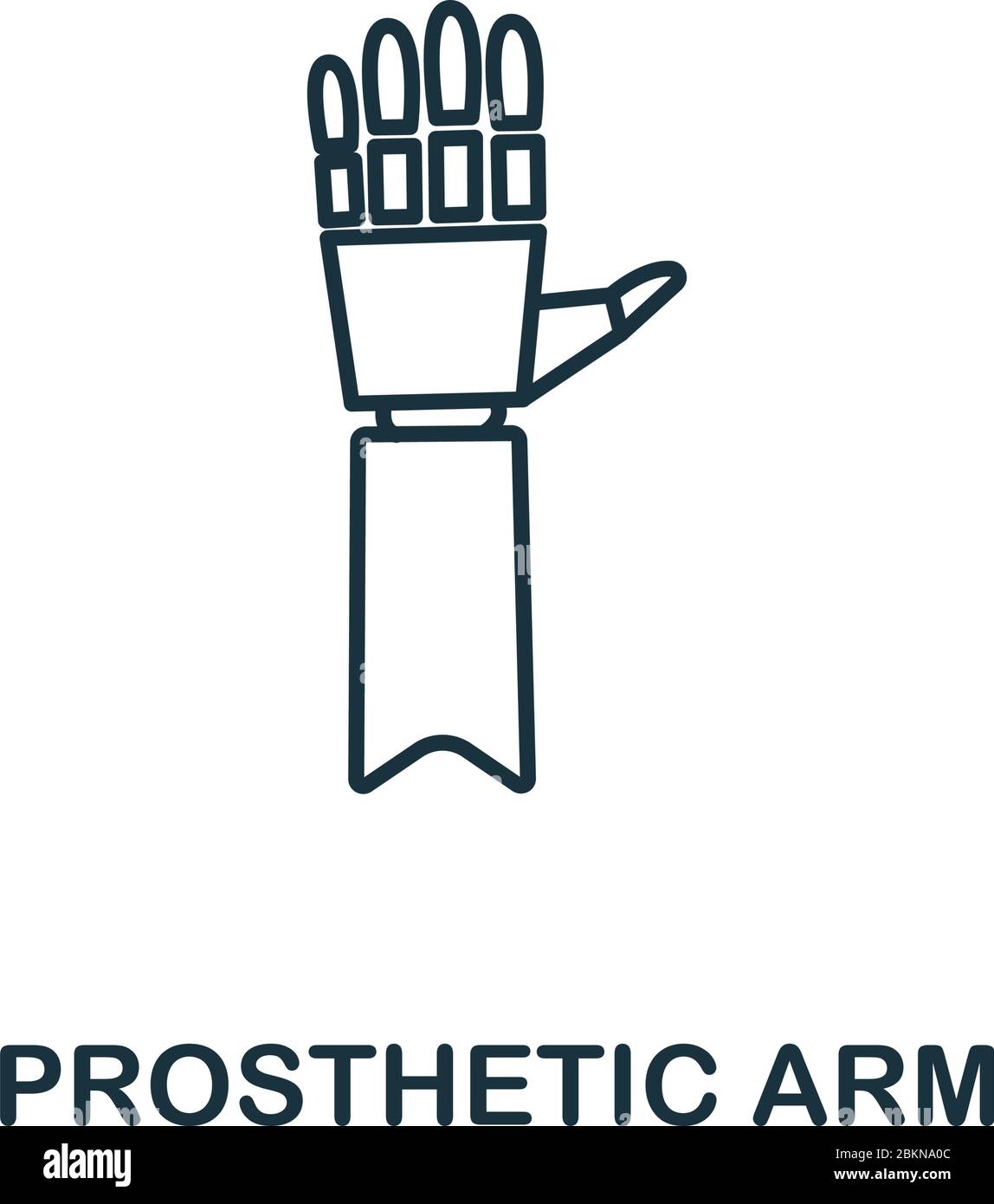 Prosthetic Arm icon. Simple line element Prosthetic Arm symbol for ...