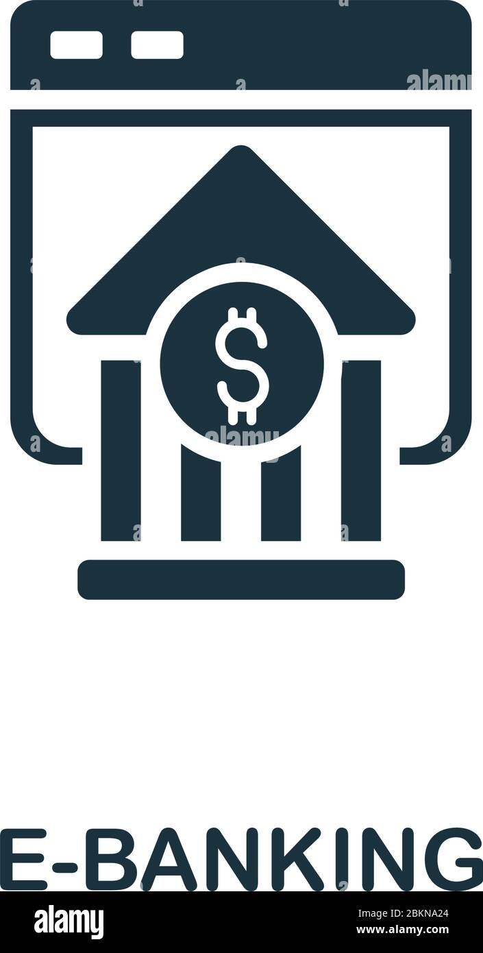 E-Banking icon. Simple illustration from fintech industry collection ...