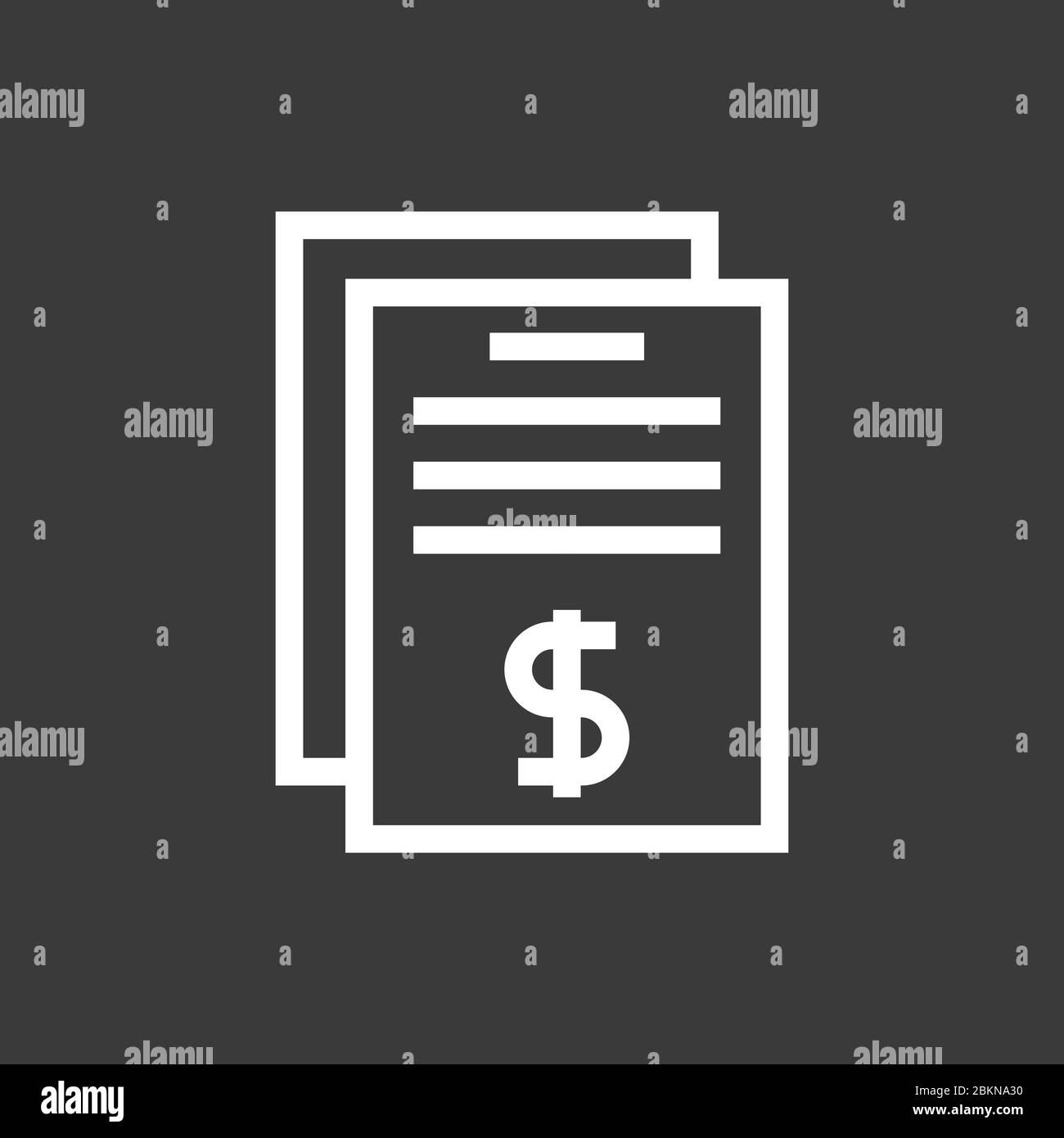 Invoice vector icon. Finance and Banking symbol Stock Vector Image ...