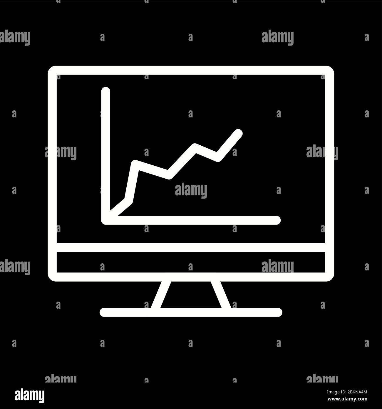 Beautiful Graph on computer vector line icon Stock Vector Image & Art - Alamy