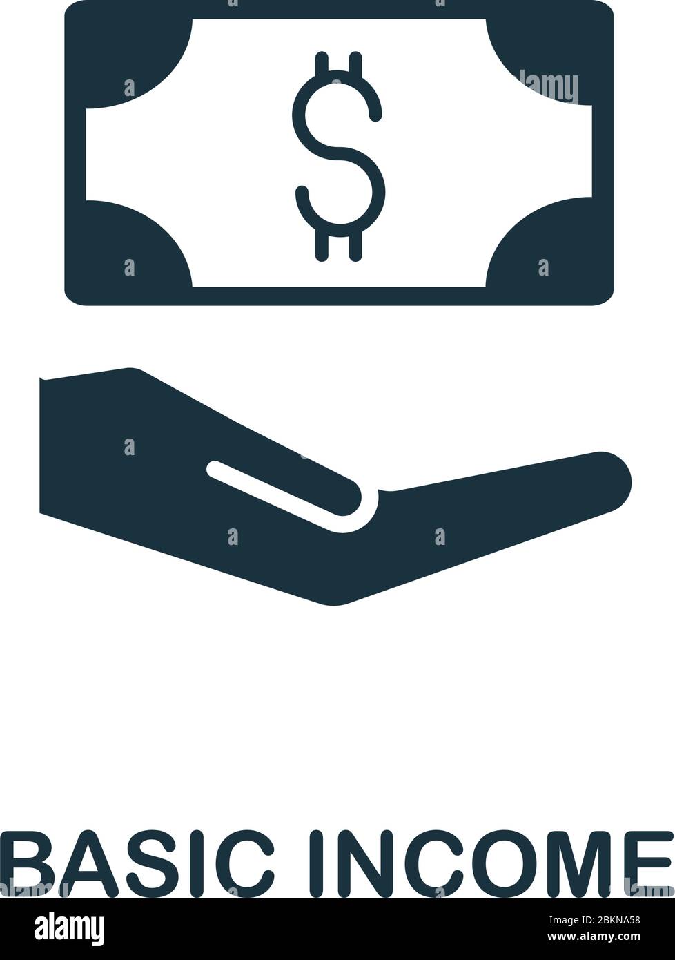 Basic Income icon. Simple illustration from fintech industry collection ...