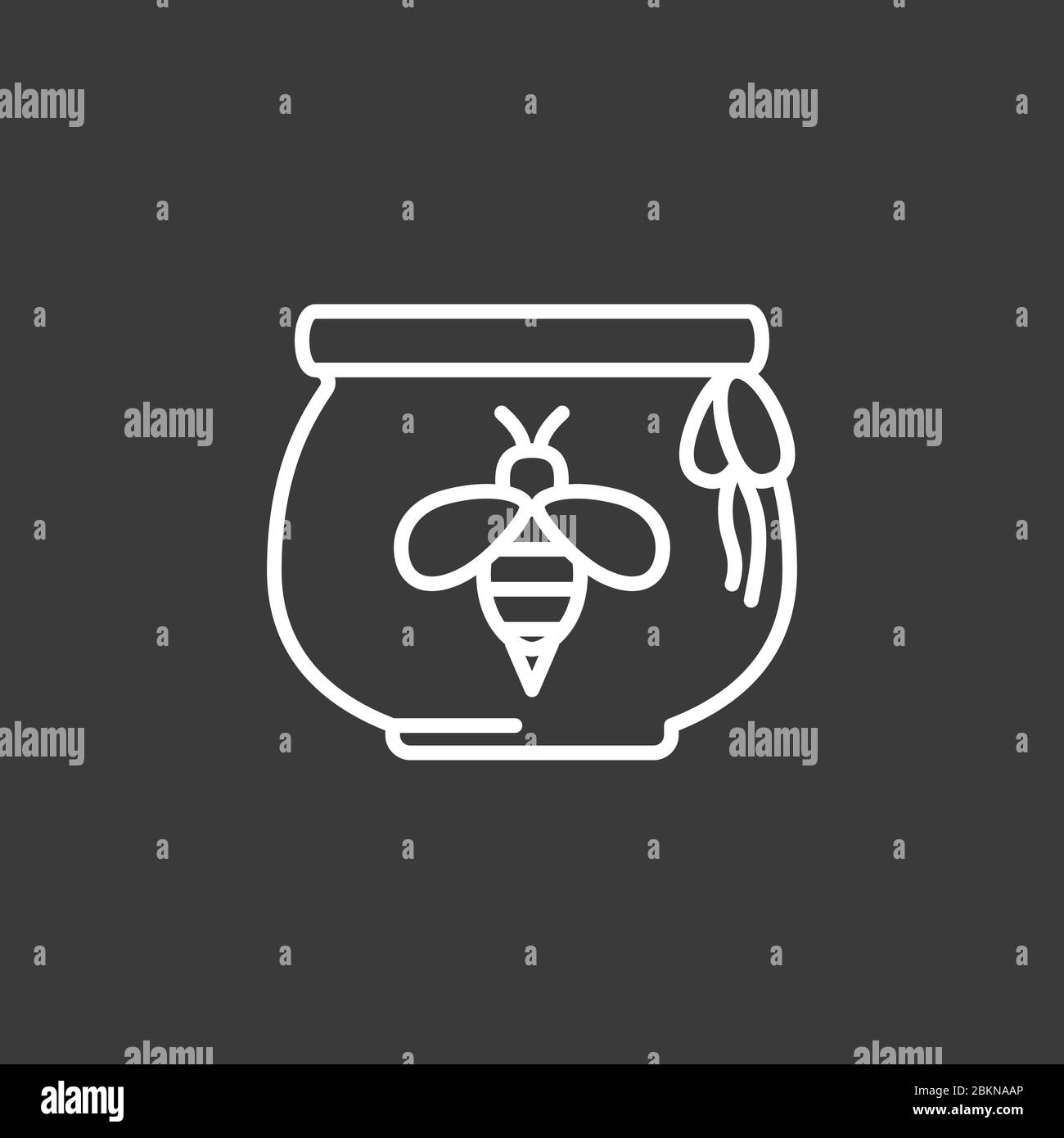 Jar vector icon with cap isolated on background. Honey symbol Stock ...