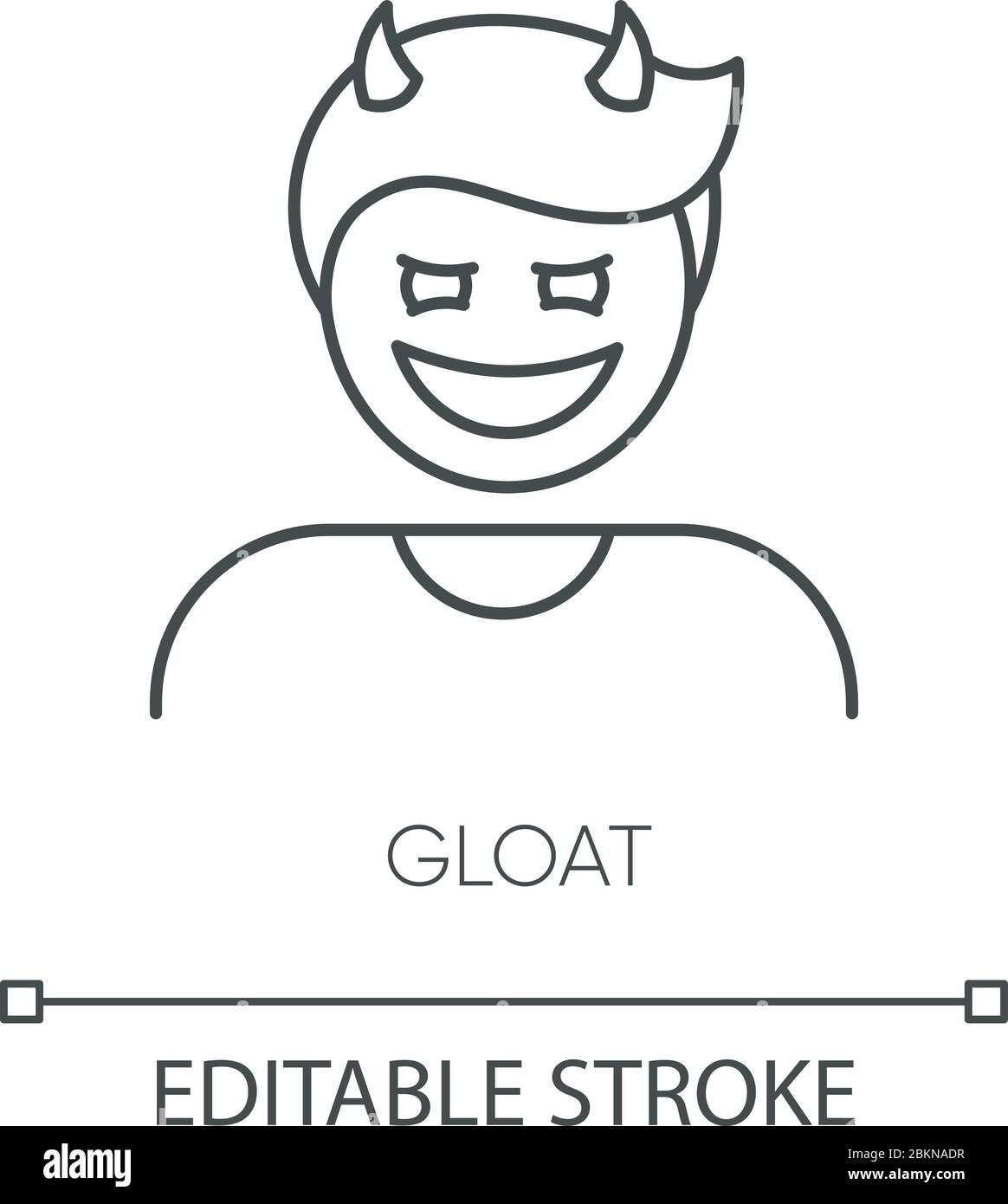 Gloat pixel perfect linear icon Stock Vector Image & Art - Alamy