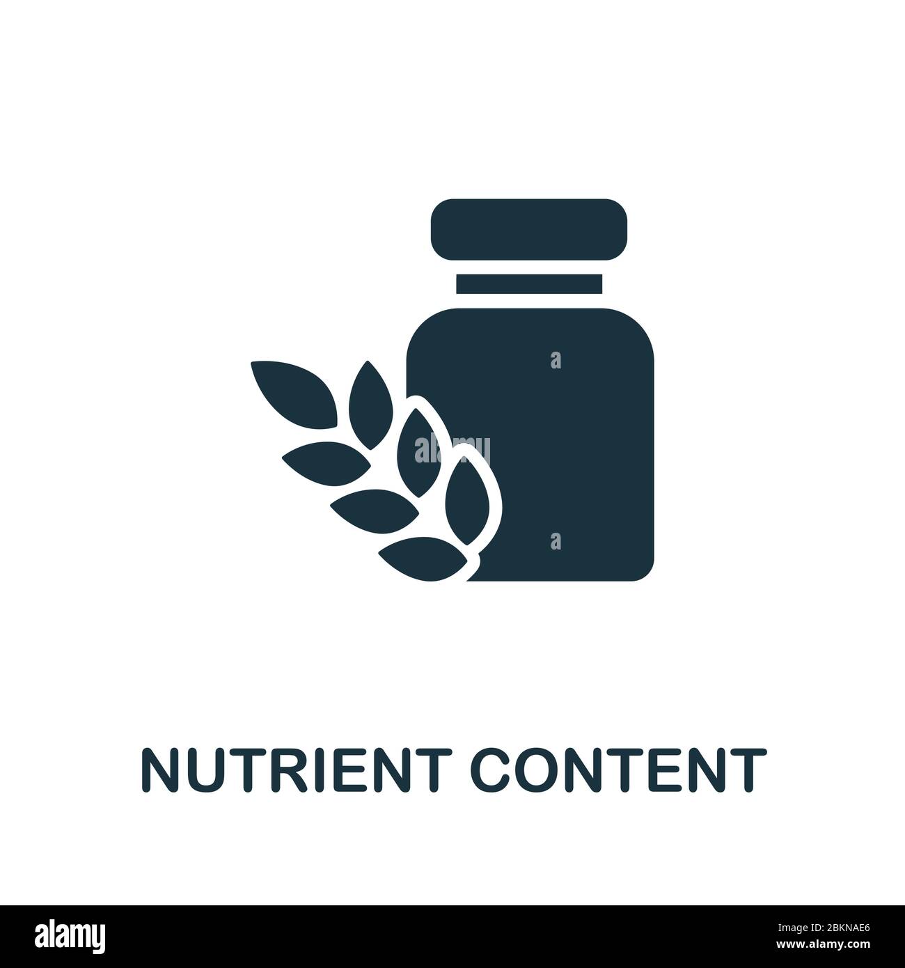 Nutrient Content icon from organic farming collection. Simple line ...