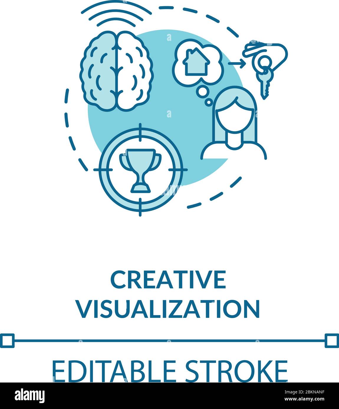 Creative visualization concept icon Stock Vector Image & Art - Alamy