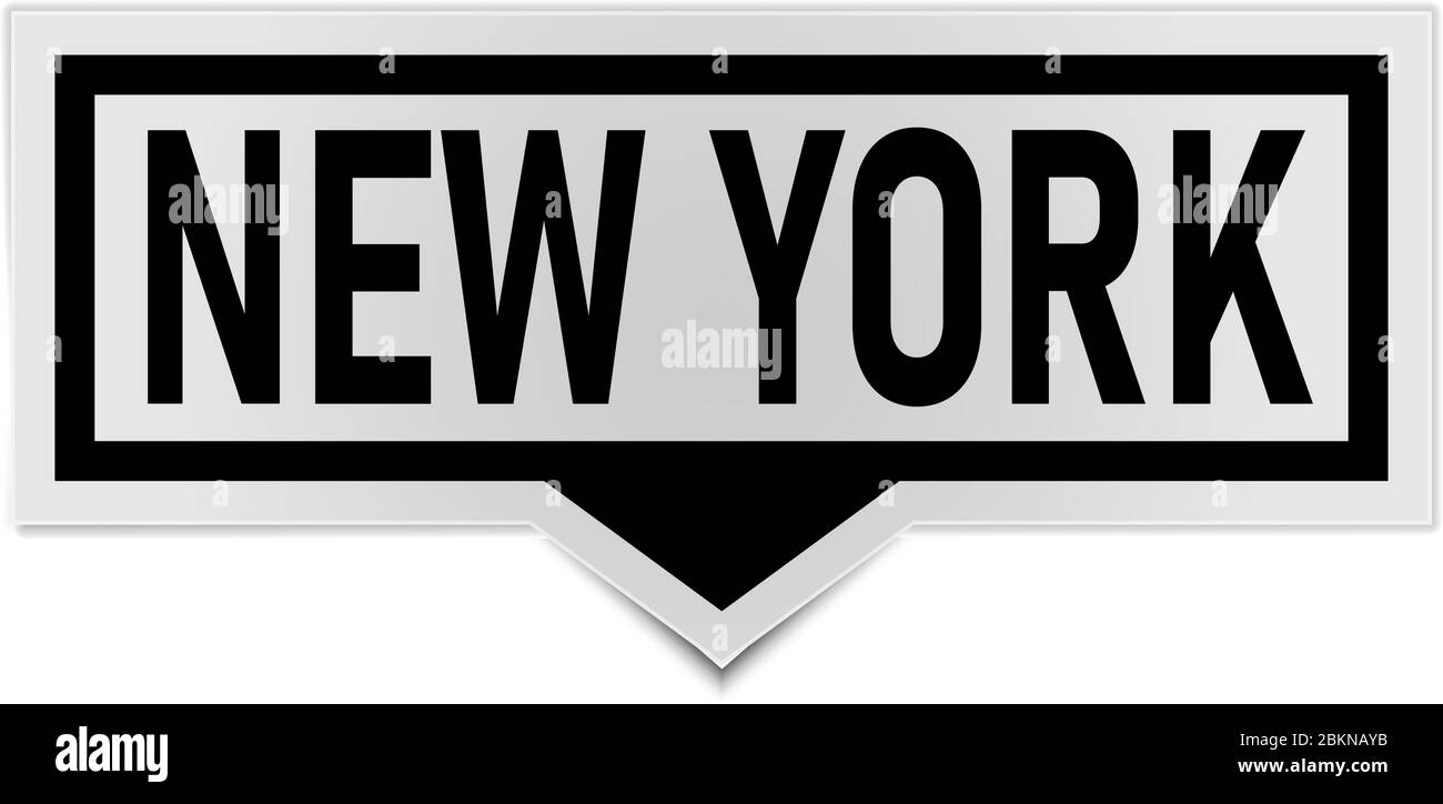 New York word on sticker- vector illustration Stock Vector Image & Art ...