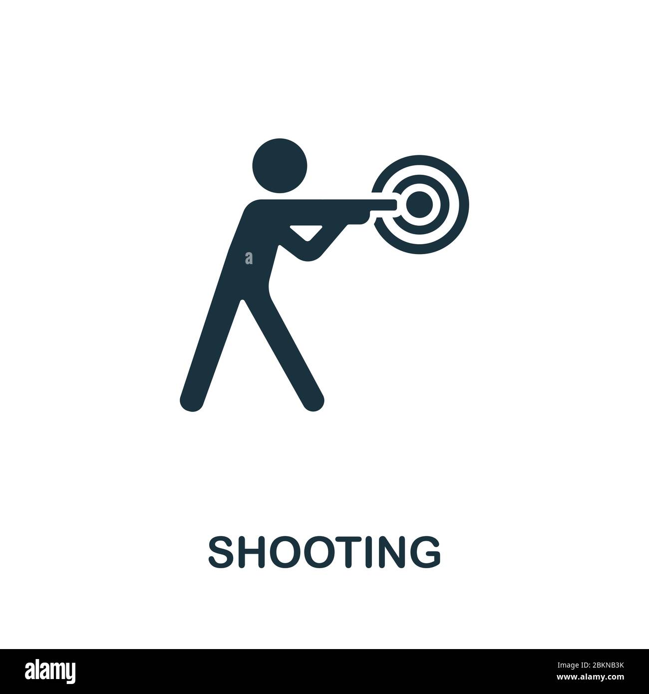 Shooting icon from video games collection. Simple line Shooting icon ...