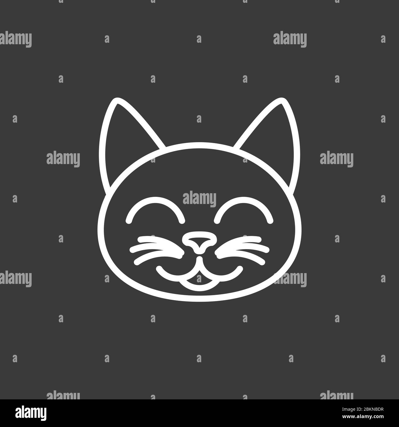 Kitty Vector Icon. Cat symbol isolated on background Stock Vector Image ...