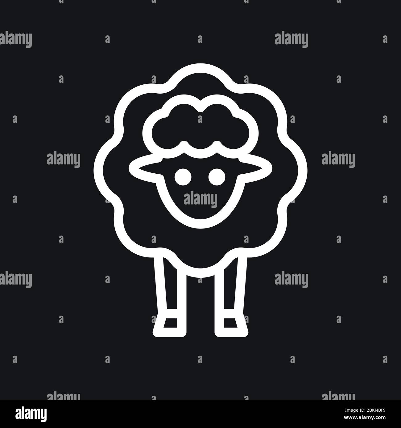 Lamb vector icon. Symbol of sheep on a background Stock Vector Image ...