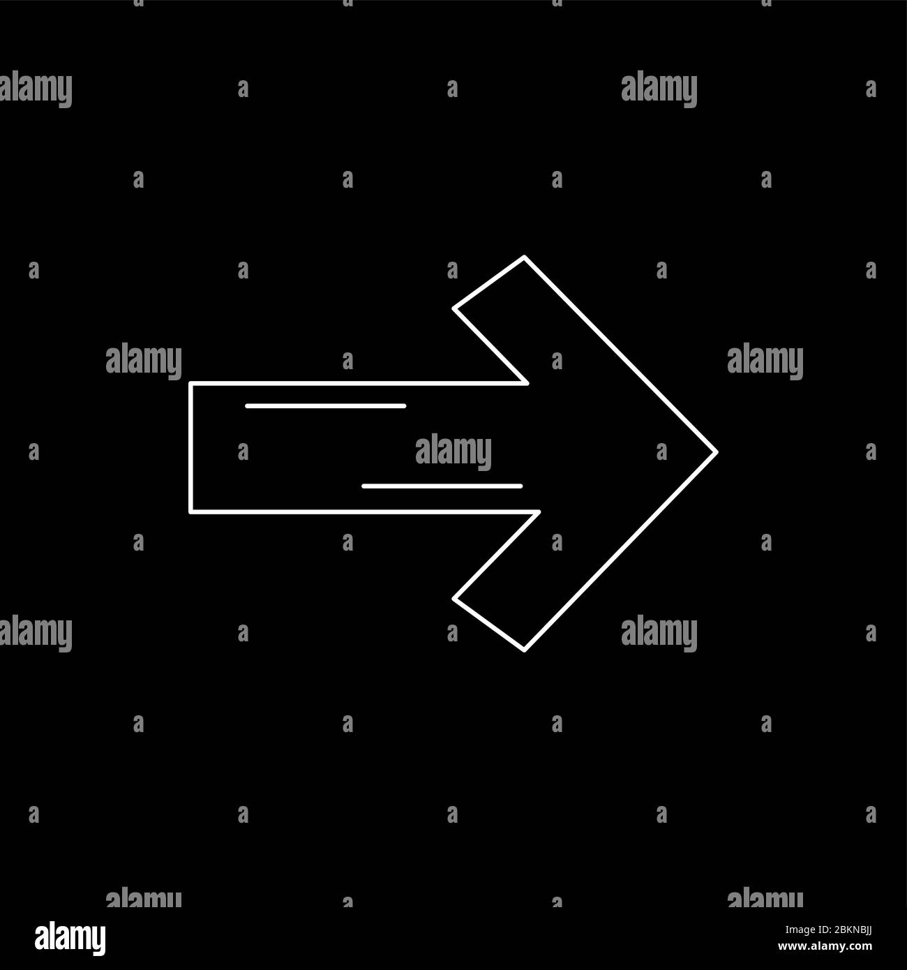 Right arrow vector line icon Stock Vector Image & Art - Alamy