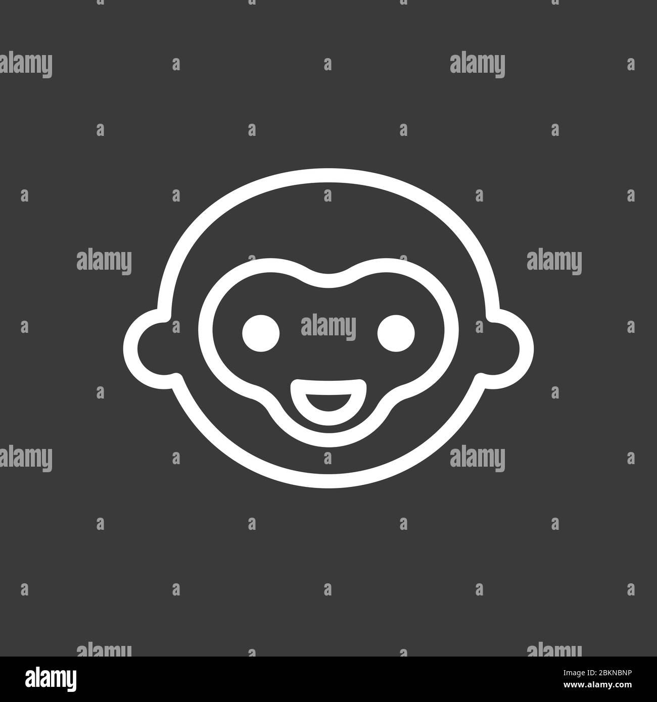 Vector monkey icon isolated on background. Animal symbol Stock Vector ...