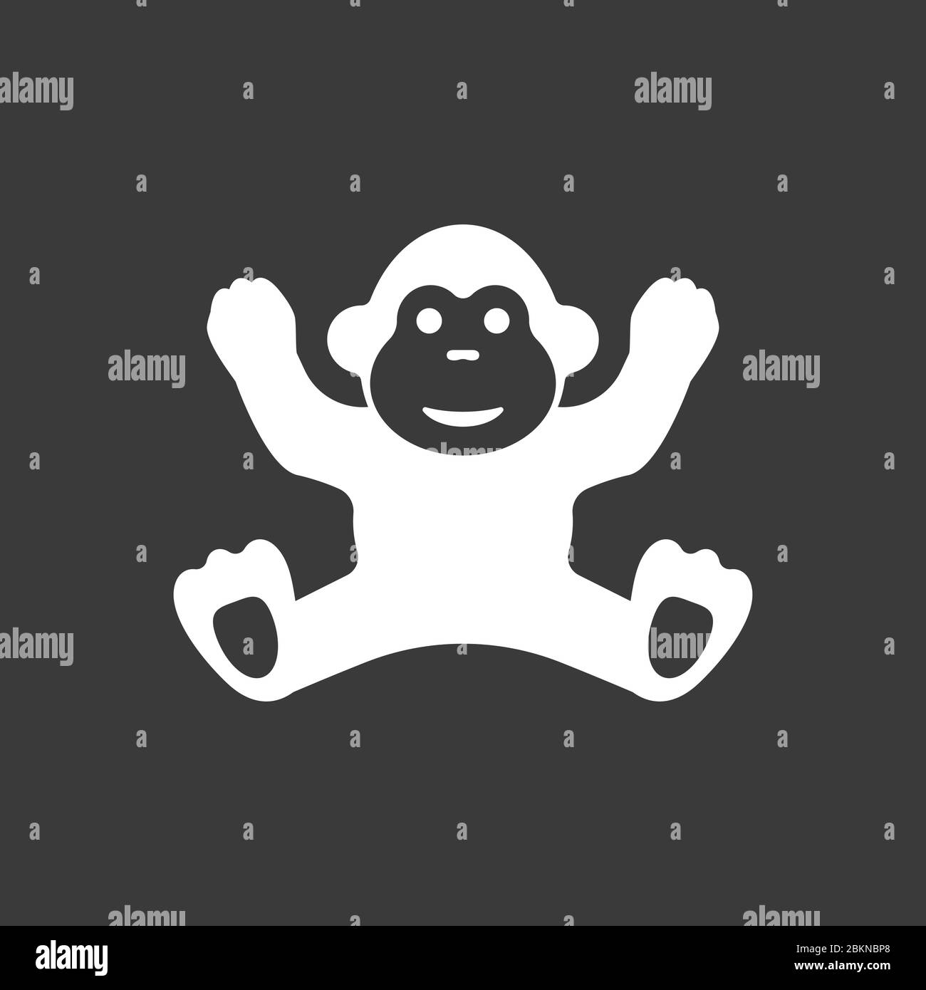 Vector monkey icon isolated on background. Animal symbol Stock Vector ...