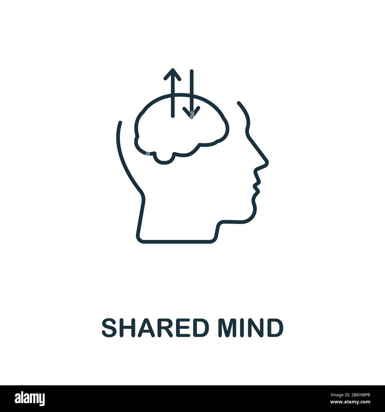 Shared Mind icon from personality collection. Simple line Shared Mind ...