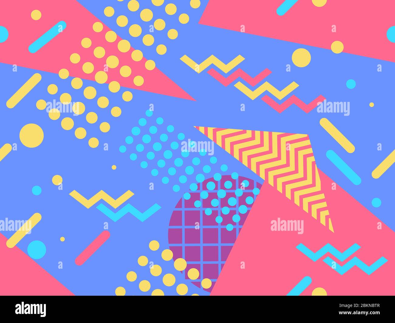 Memphis seamless pattern with geometric shapes in the style of the 80s ...