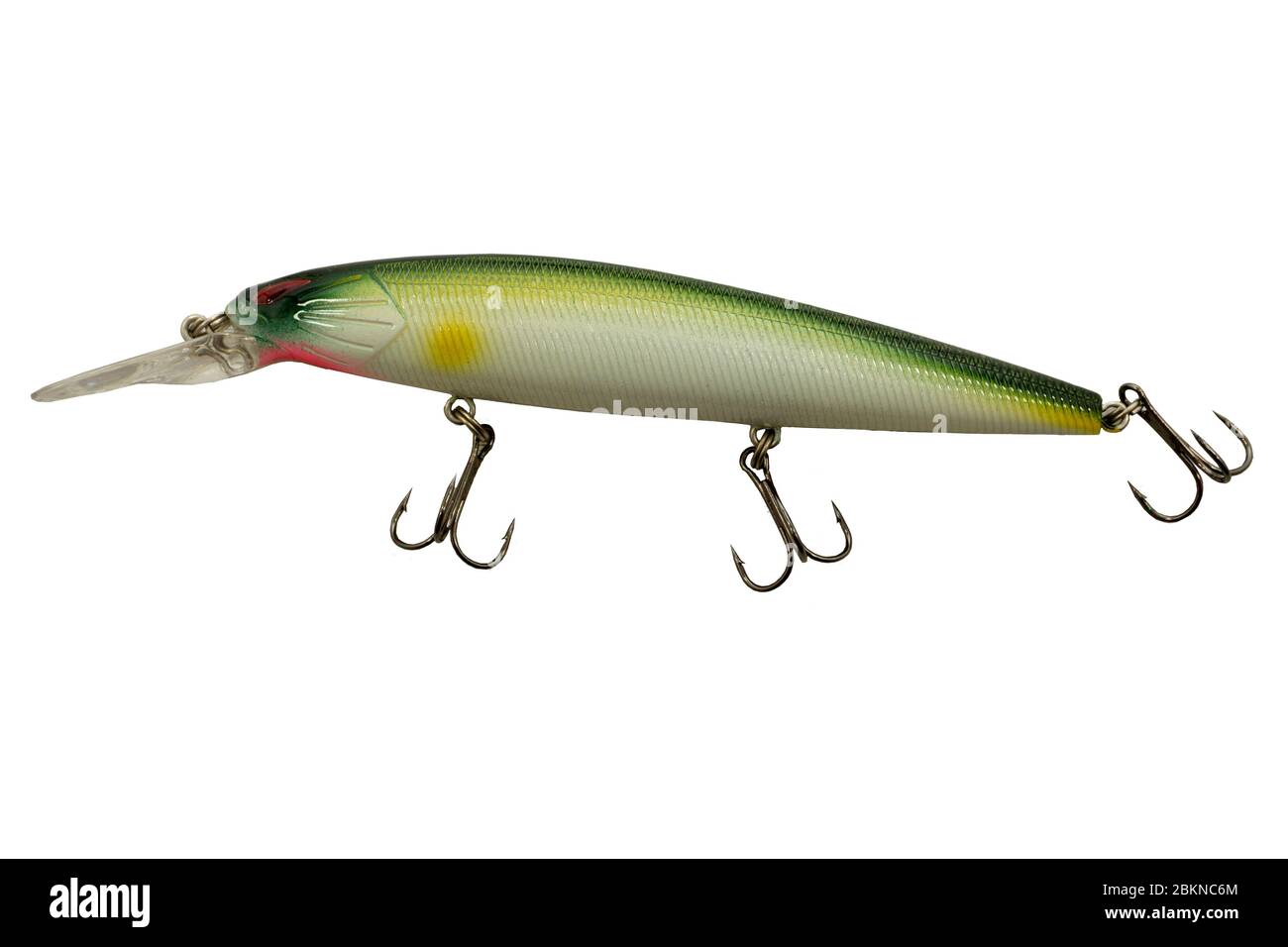 metal angling bait on white background deep Stock Photo - Alamy