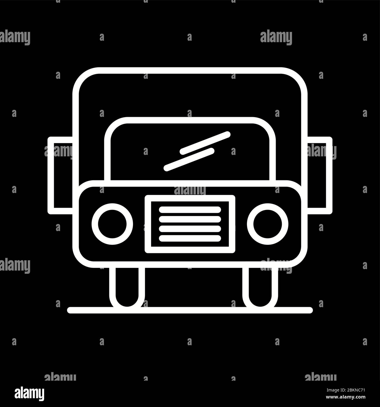 Beautiful school bus Vector line icon Stock Vector Image & Art - Alamy