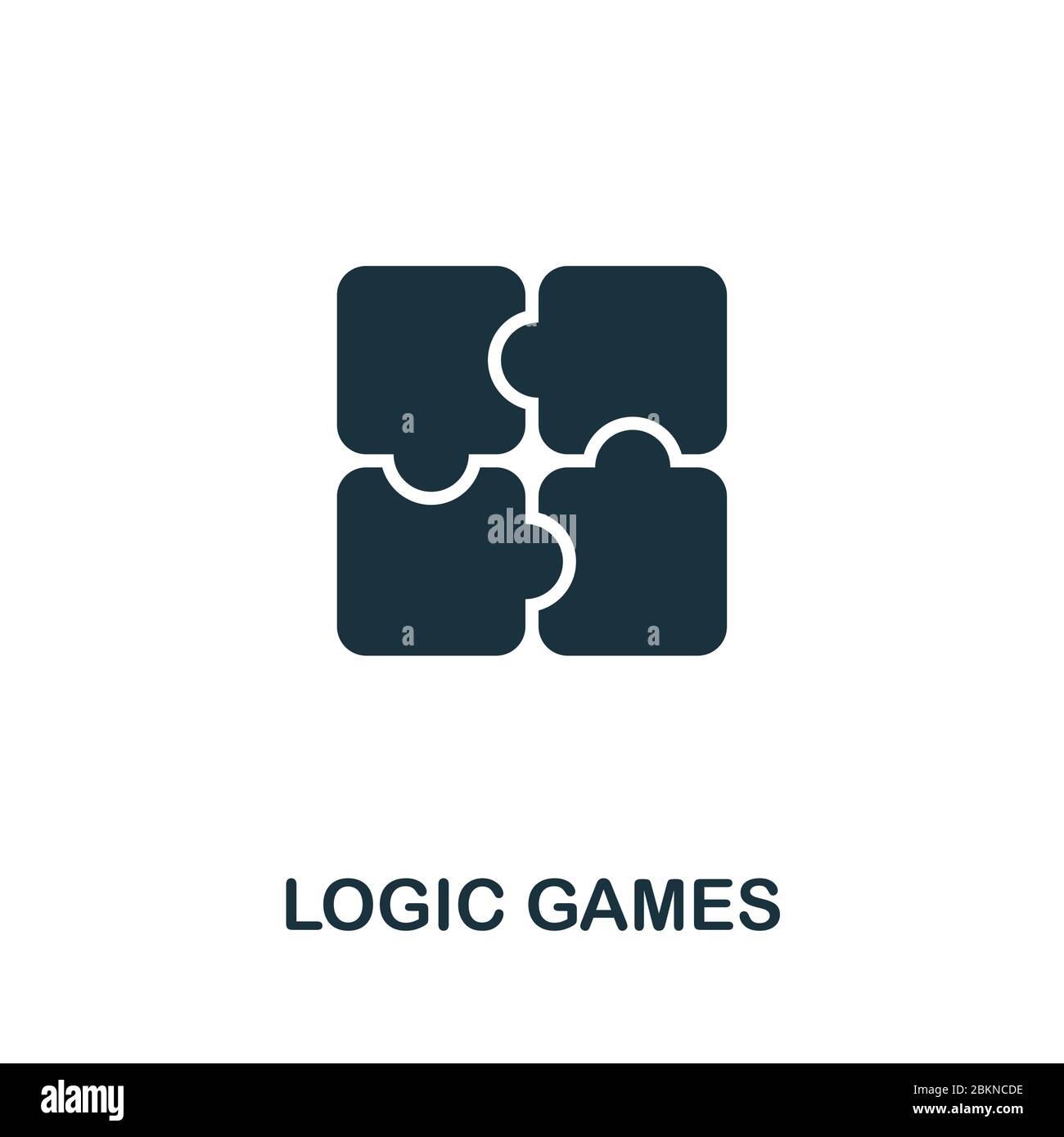 Logic Games icon from video games collection. Simple line Logic Games ...