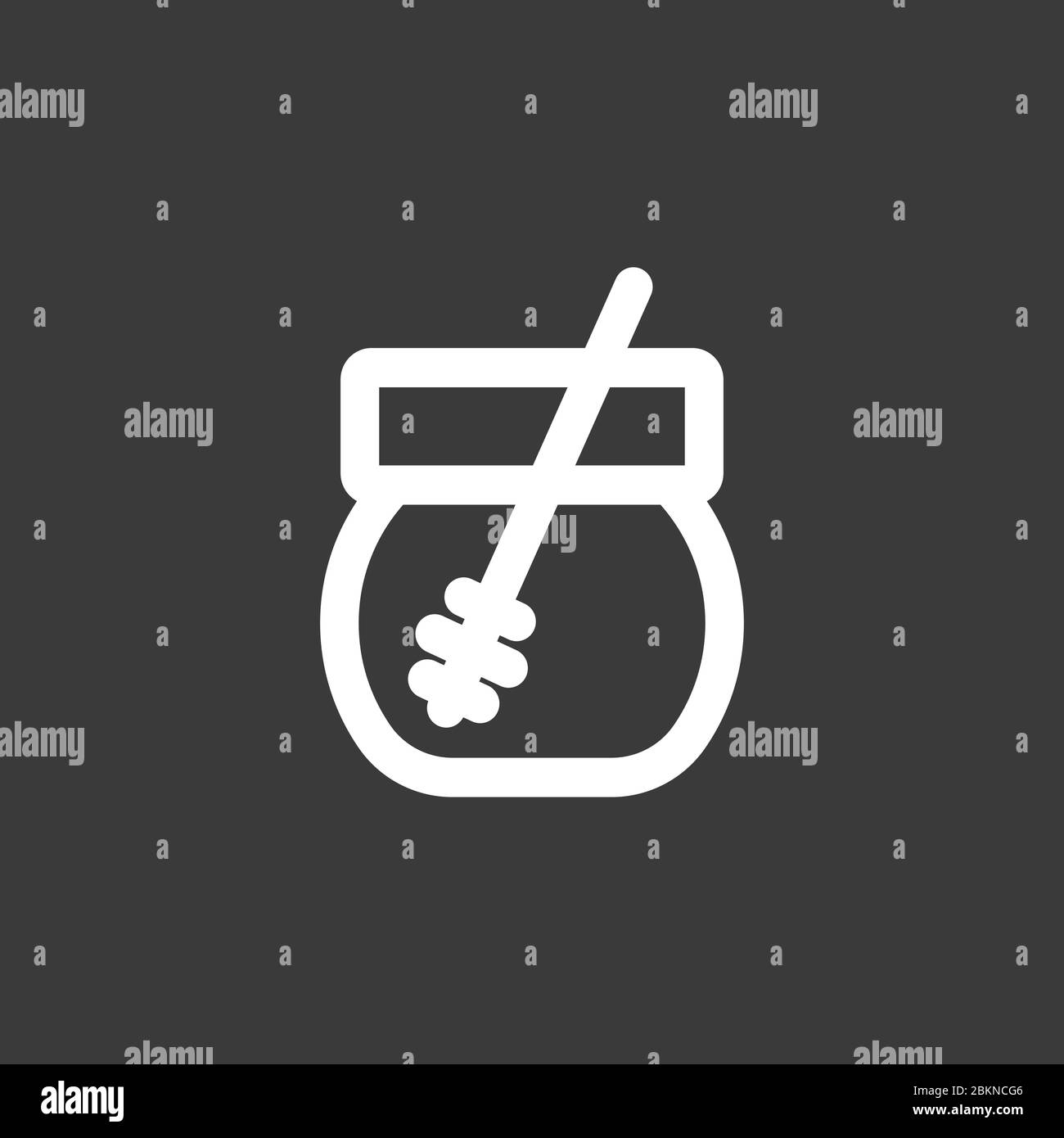Jar vector icon with cap isolated on background. Honey symbol Stock ...
