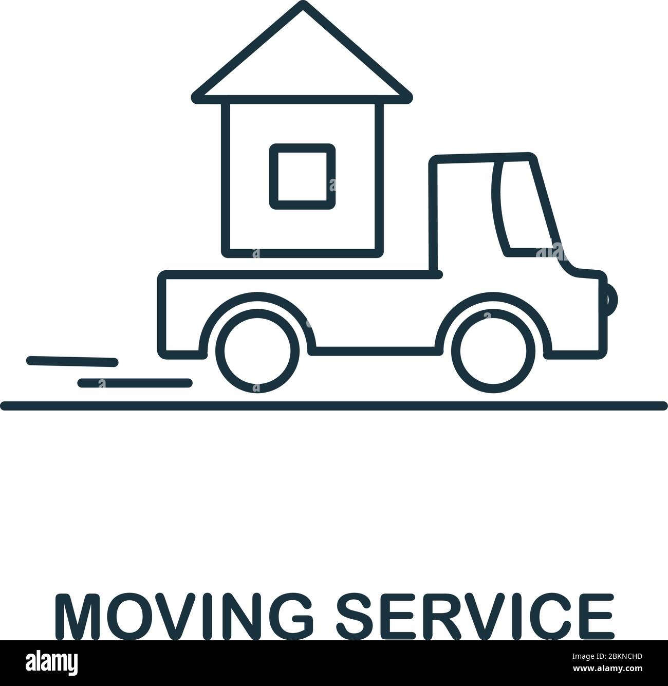 Moving Service icon. Line style symbol from real estate icon collection ...