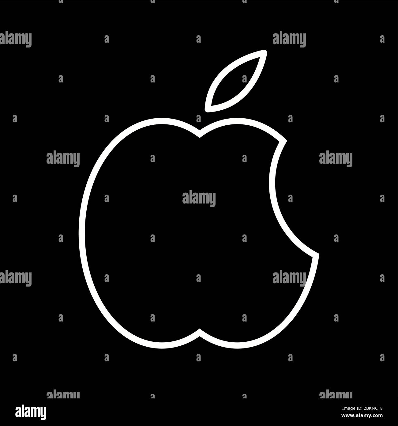 Beautiful Apple logo vector line icon Stock Vector Image & Art - Alamy